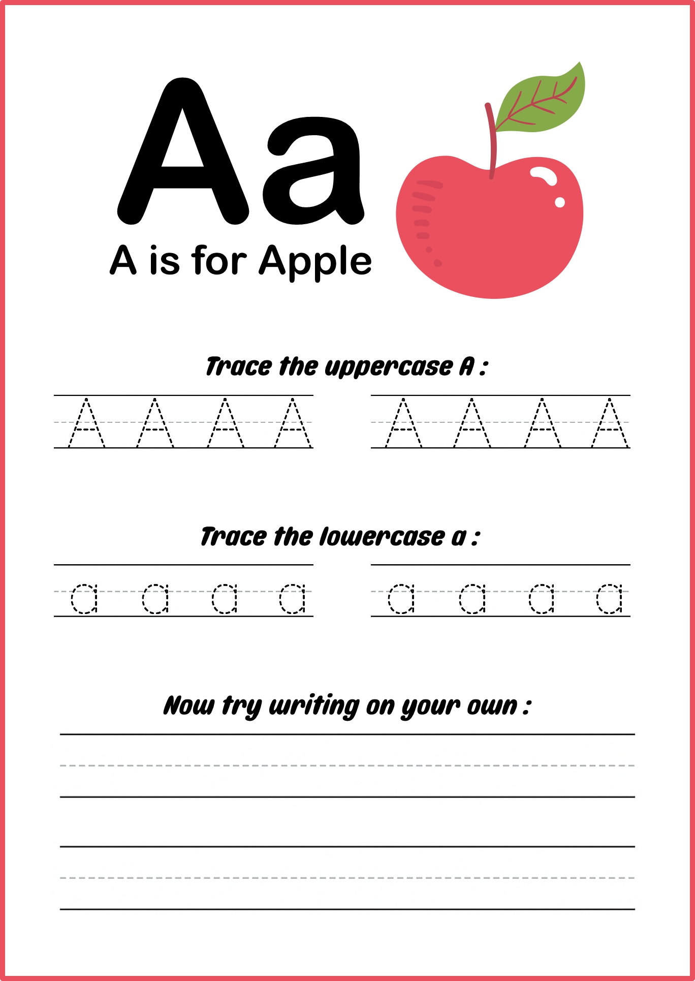 10 Best Free Printable Tracing Letters Printablee