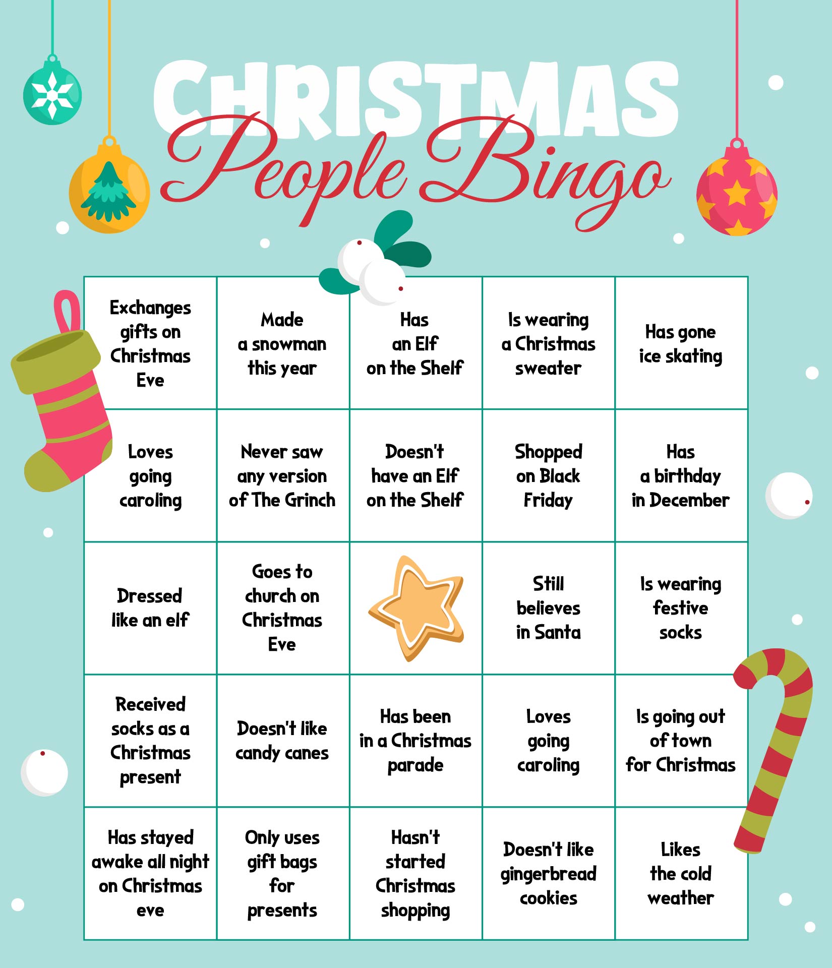 Human Bingo Template Blank