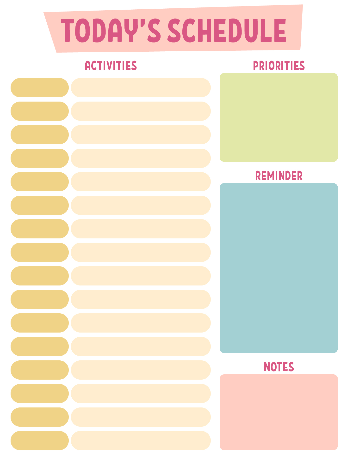Worksheets For Preschool Daily Routine Chart