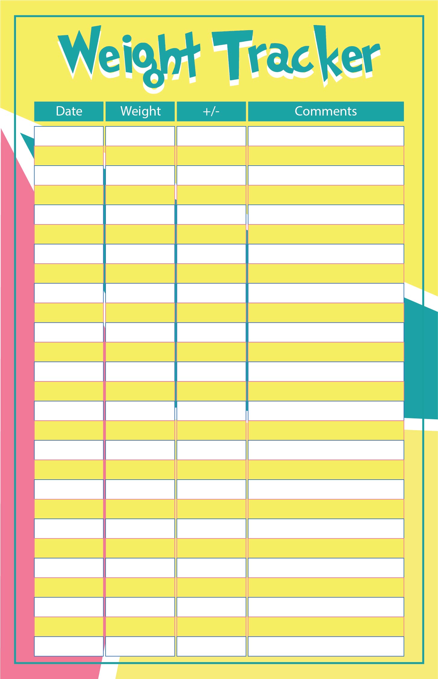 10 Best Weight Watchers Logs Printable PDF For Free At Printablee