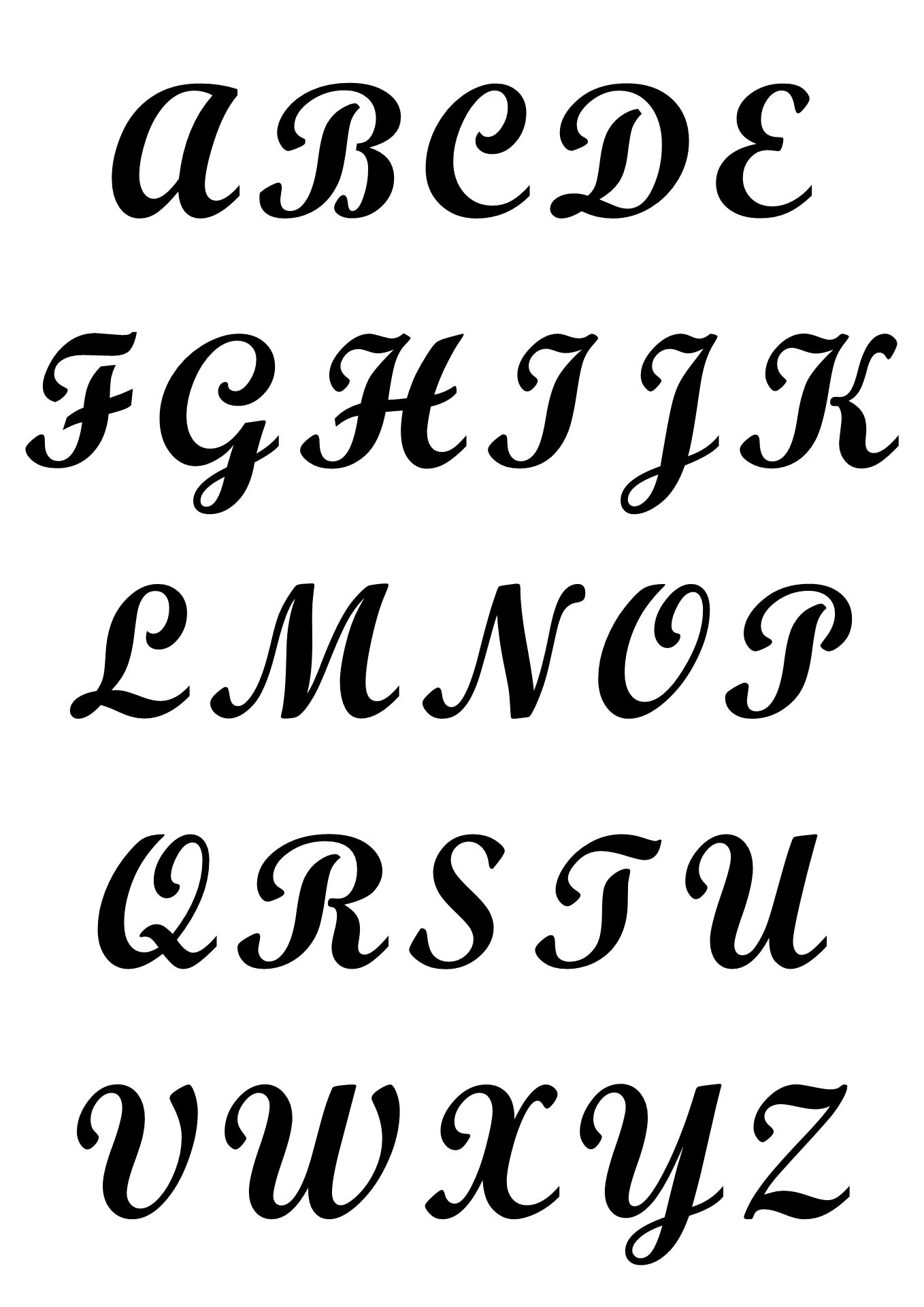 7 Best Images Of Fancy Letter Stencils Free Printable Free Printable Embassy Font Cursive 