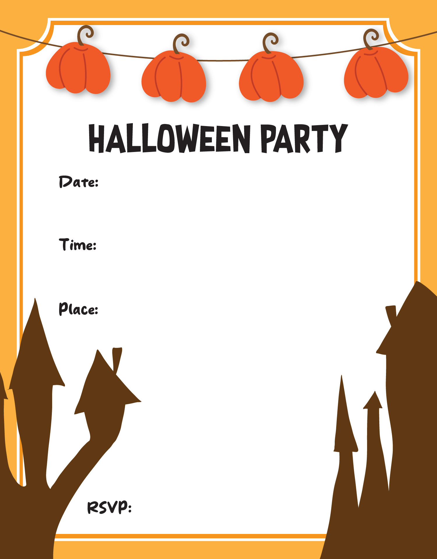 Halloween Party Invites Printable Printable World Holiday