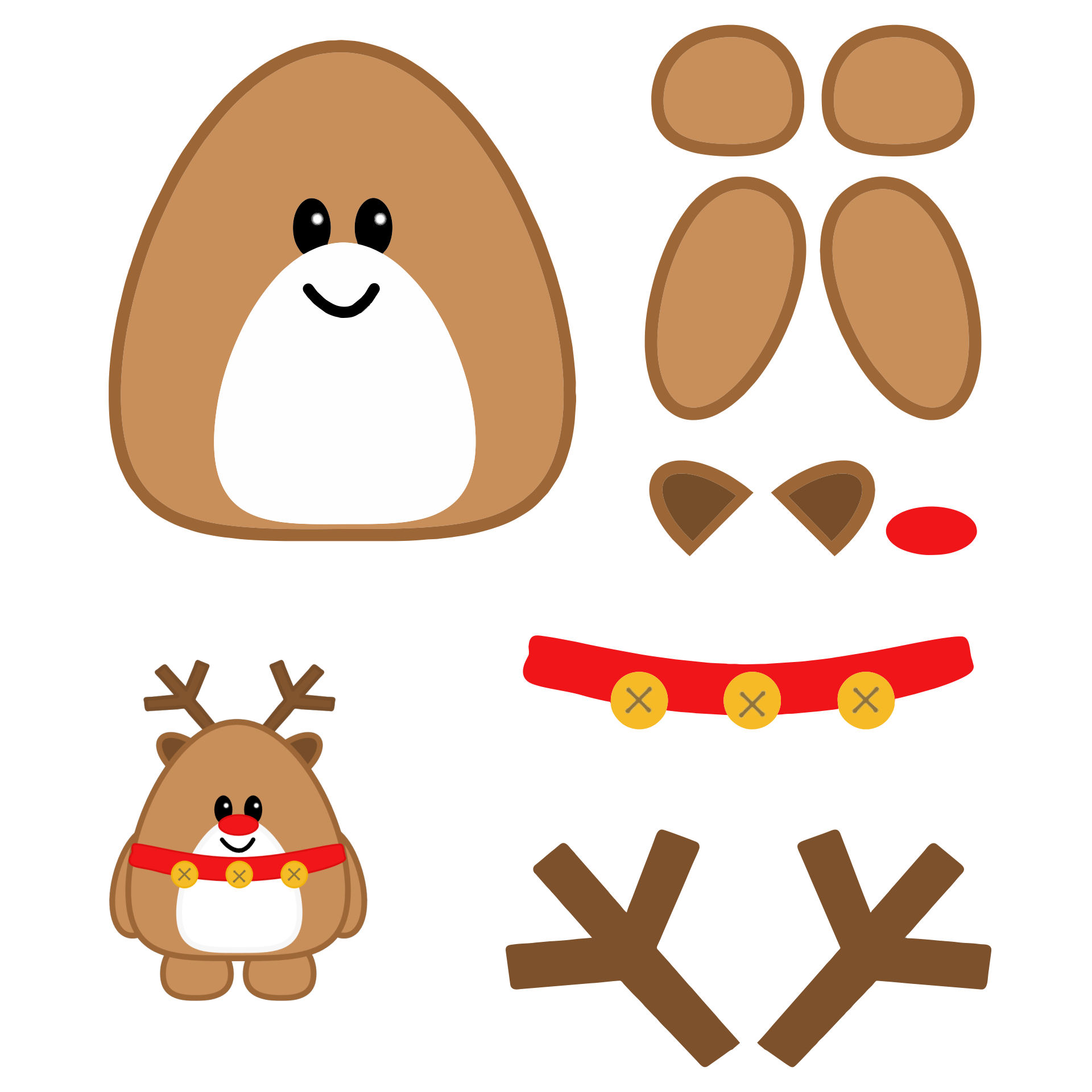 Reindeer Template Printable