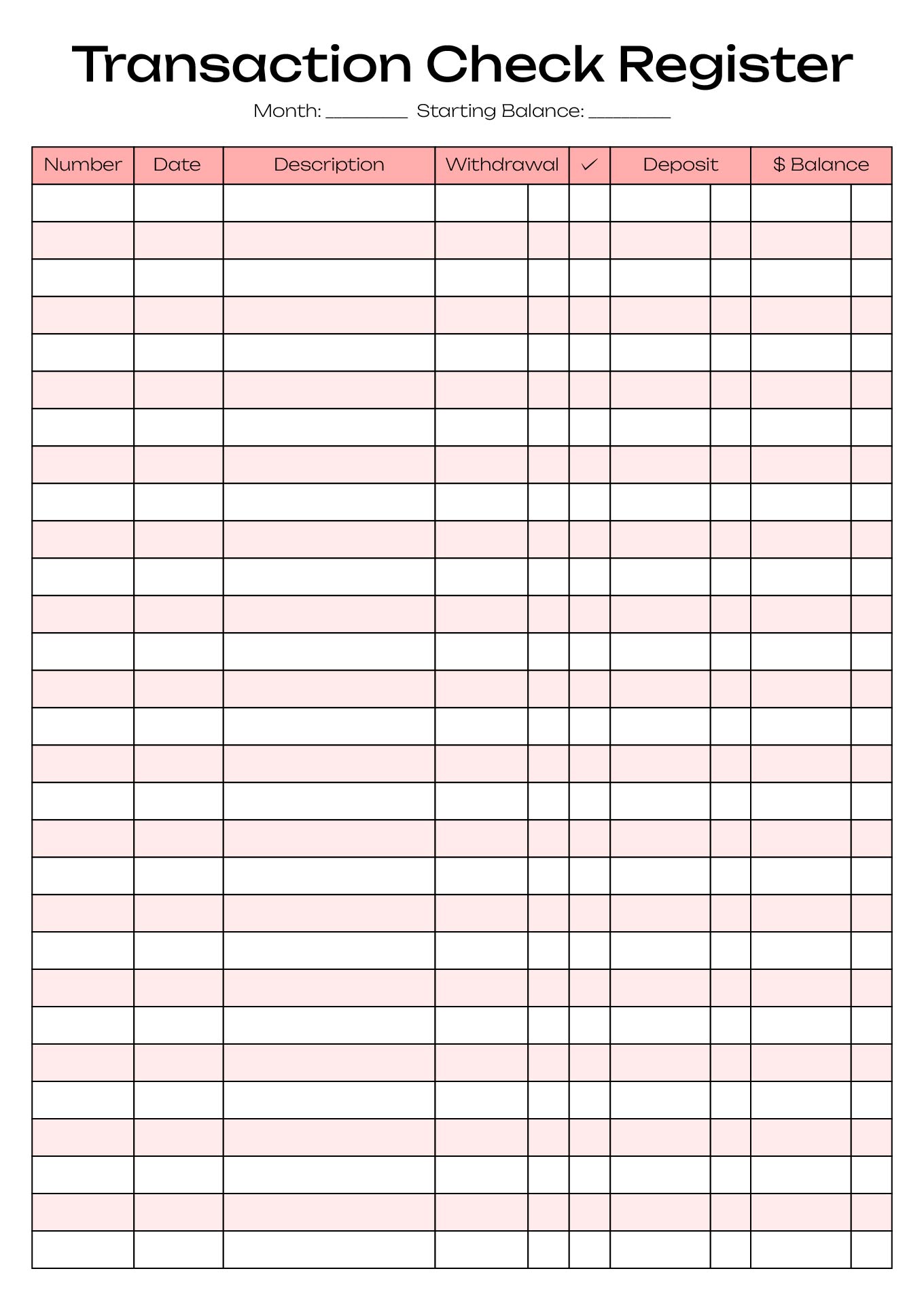 Check Transaction Register - 10 Free PDF Printables | Printablee Check Transaction Register - 10 Free PDF Printables | Printablee