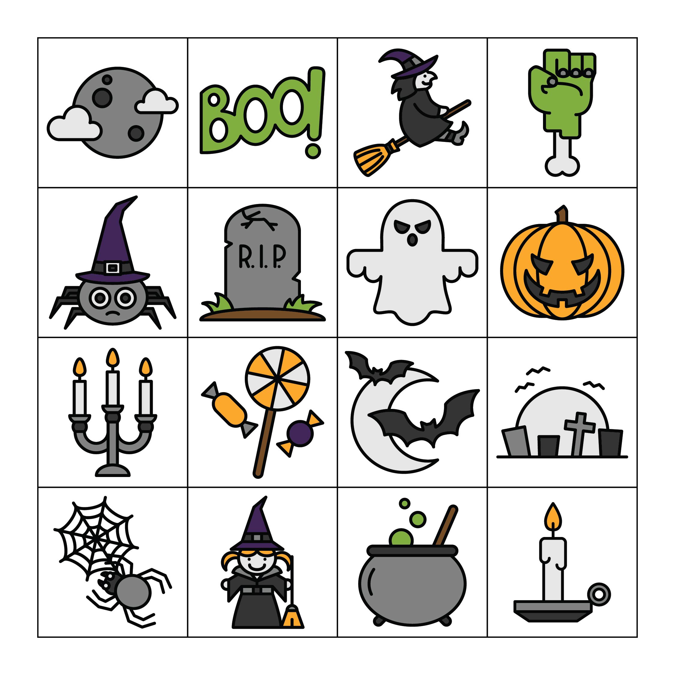Printable Halloween Memory Game Printable Halloween Memory Game