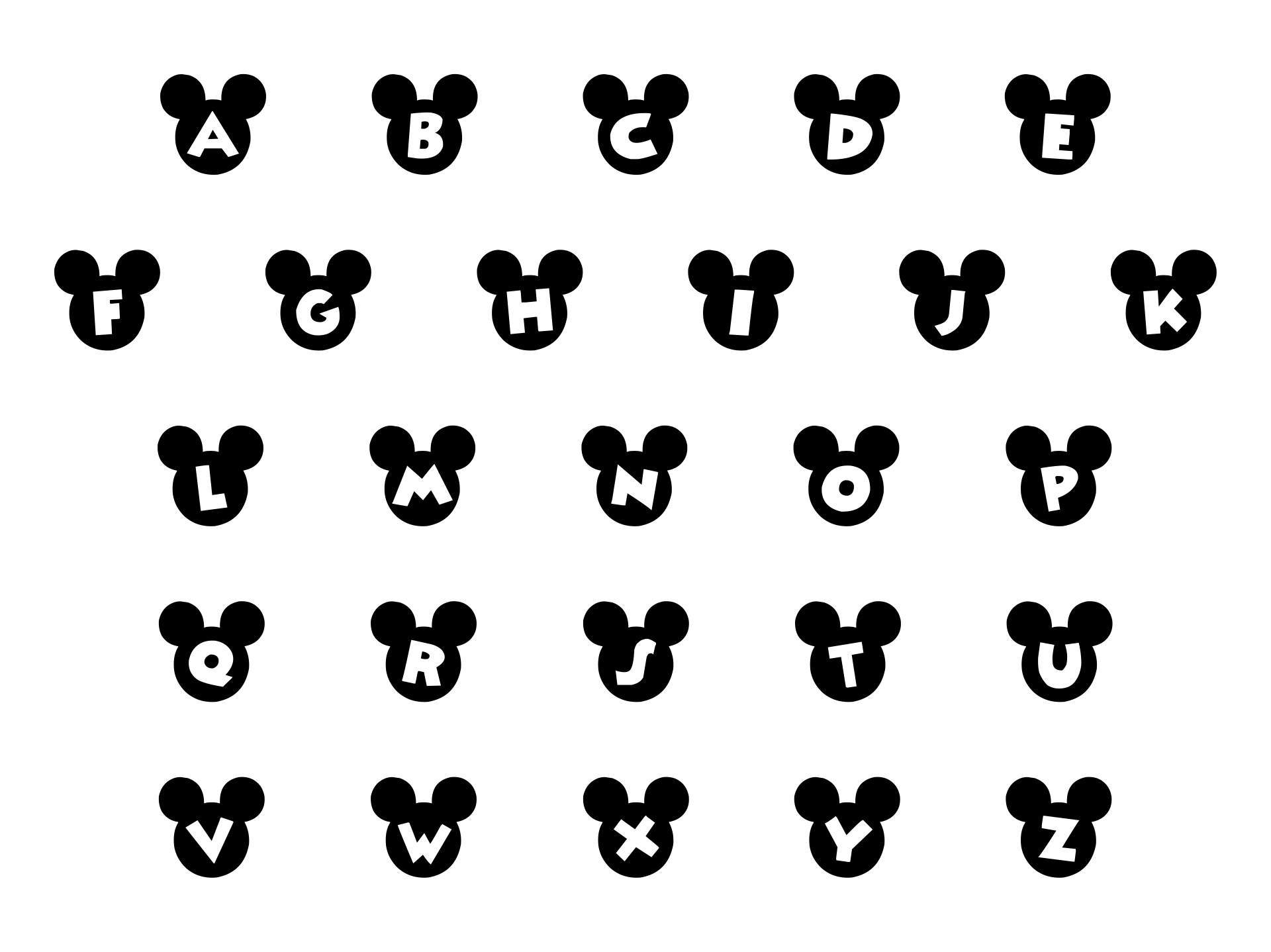 Mickey Mouse Letters Alphabet Mickey Mouse Letters Alphabet