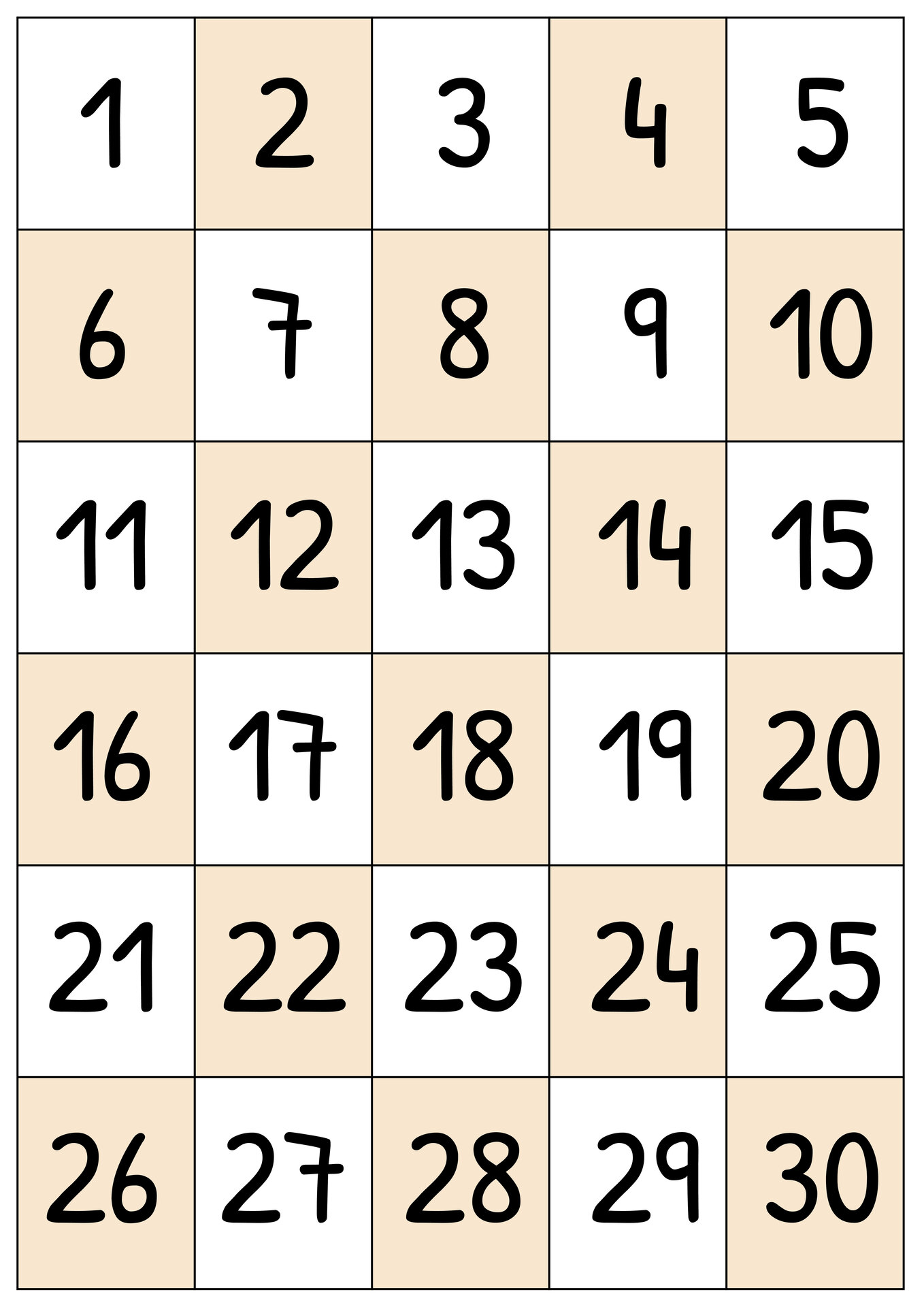 10 Best Large Printable Numbers 1 30 Printablee