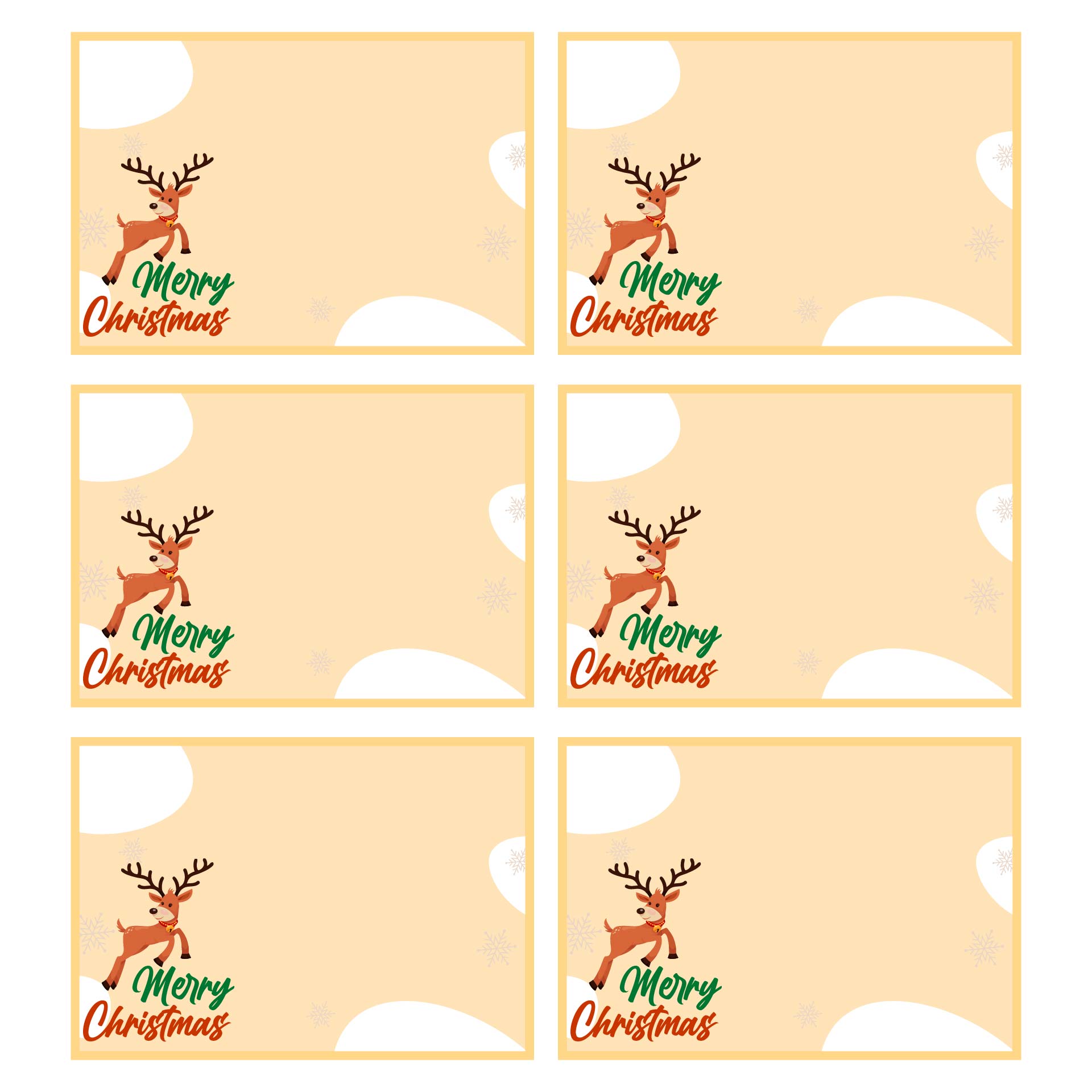 10 Best Free Printable Christmas Place Cards Template Printablee