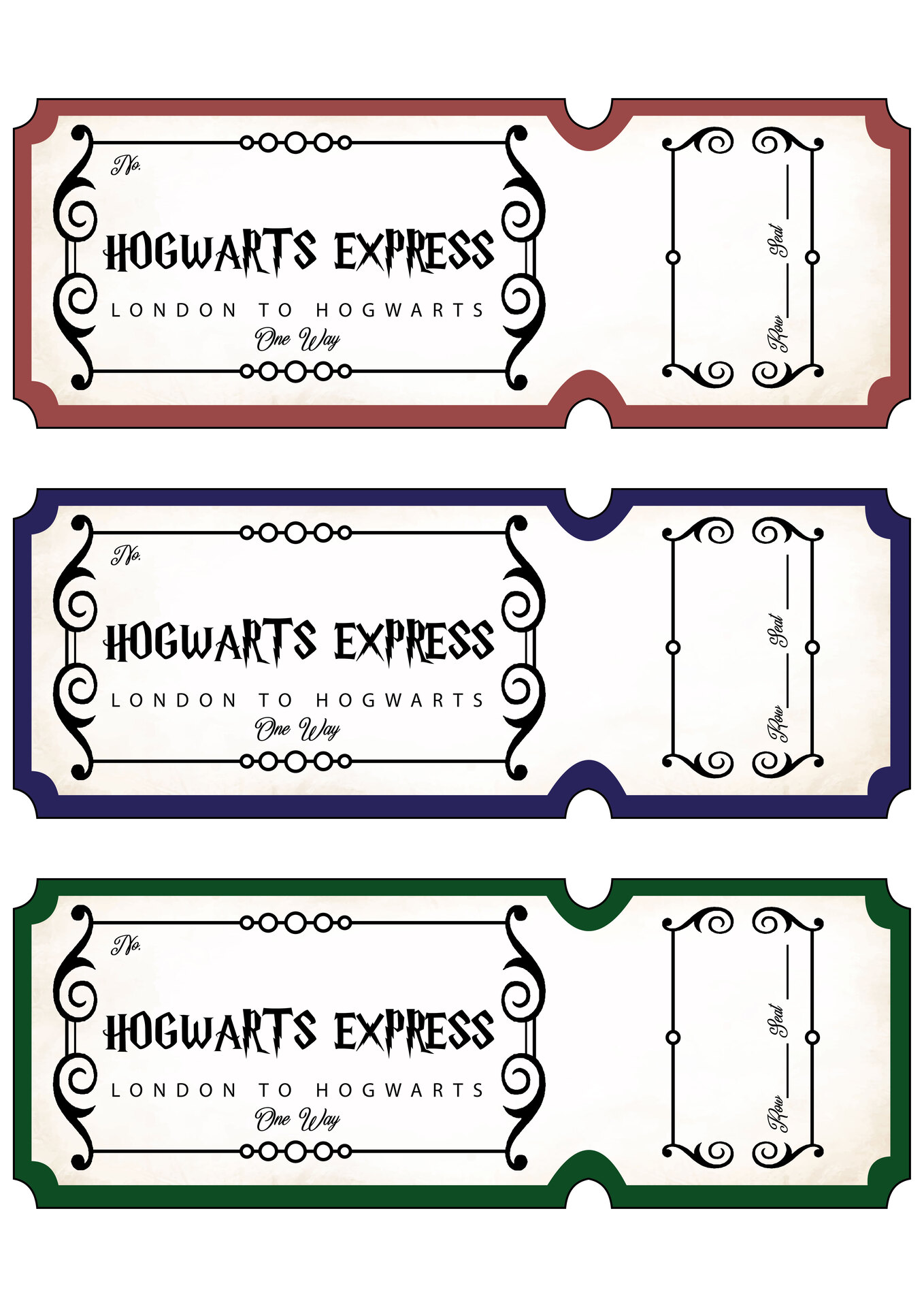 Wizarding World Harry Potter Express Train Ticket Gringotts Cursed 