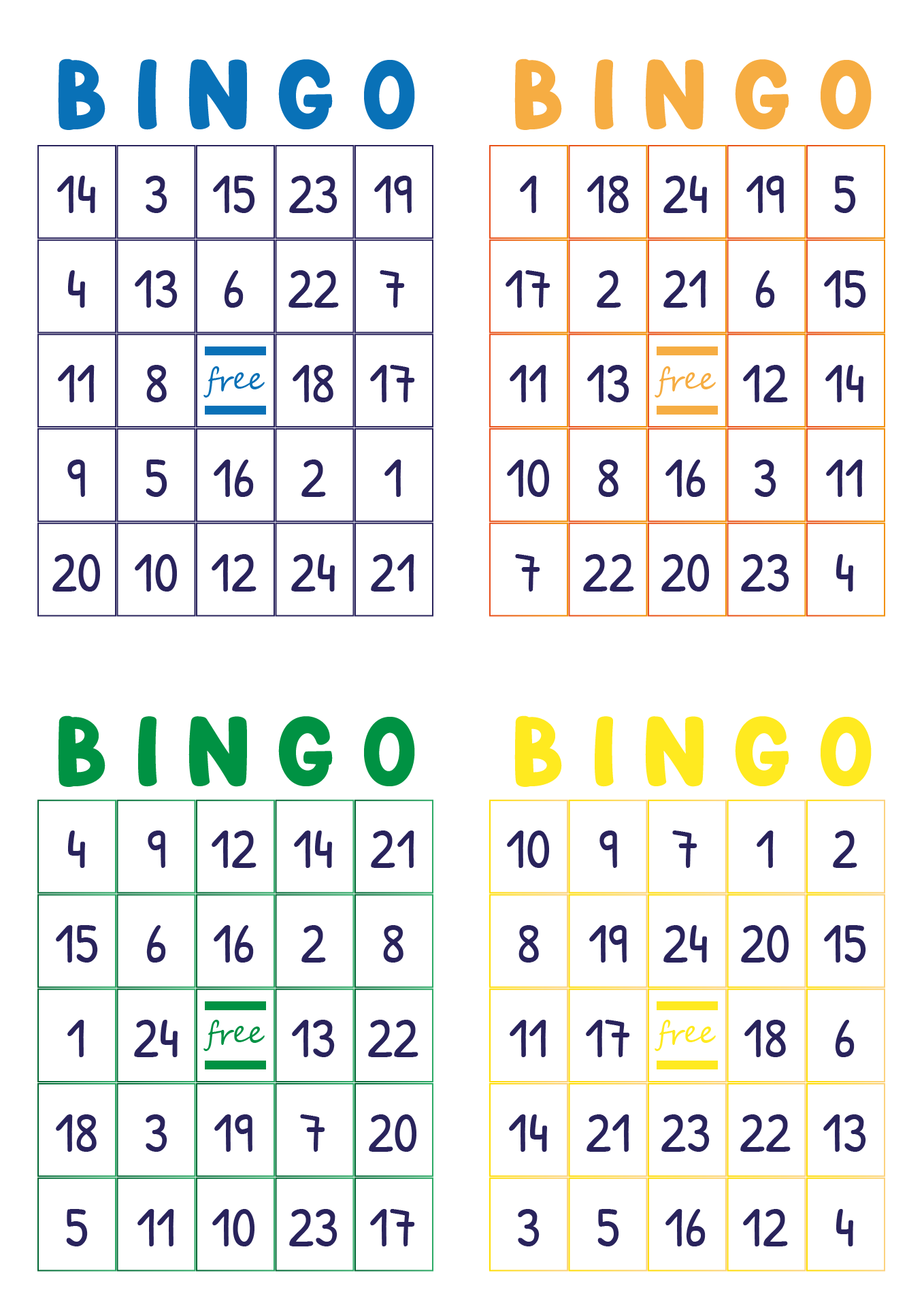 10 Best Classic Bingo Cards Printable Printablee