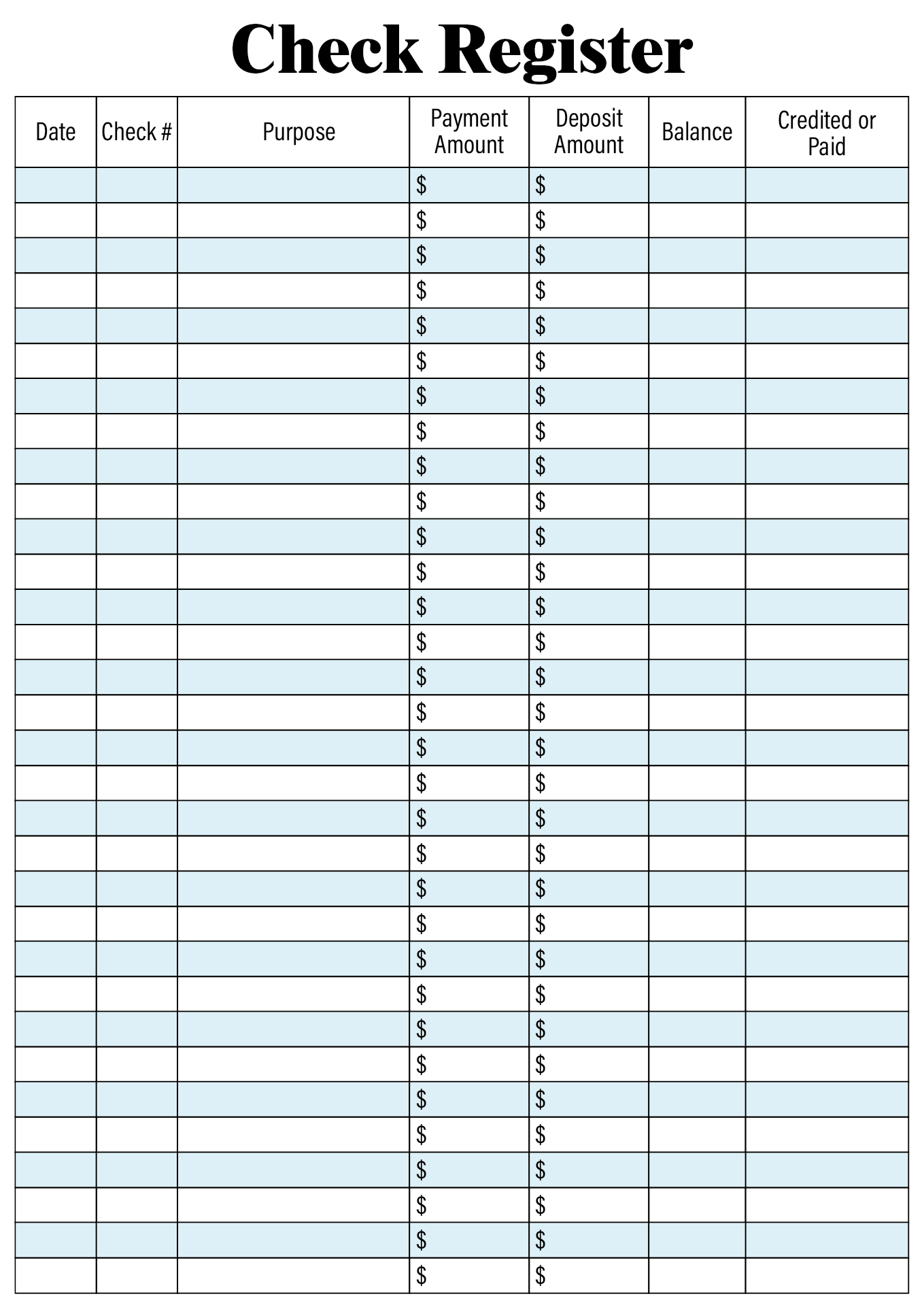 Printable Paper Net Check Register Get What You Need For Free