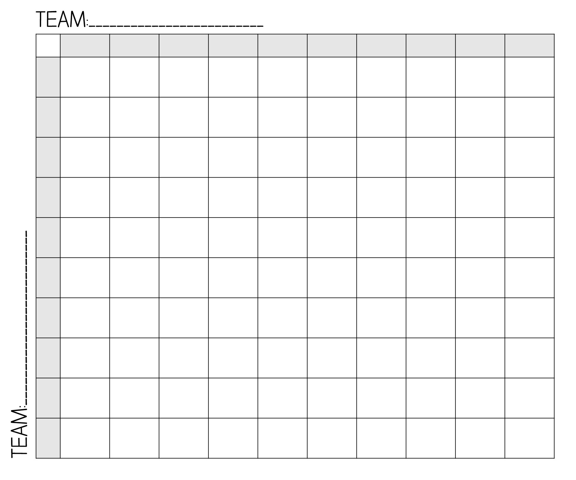 Blank Football Squares Template For Your Needs