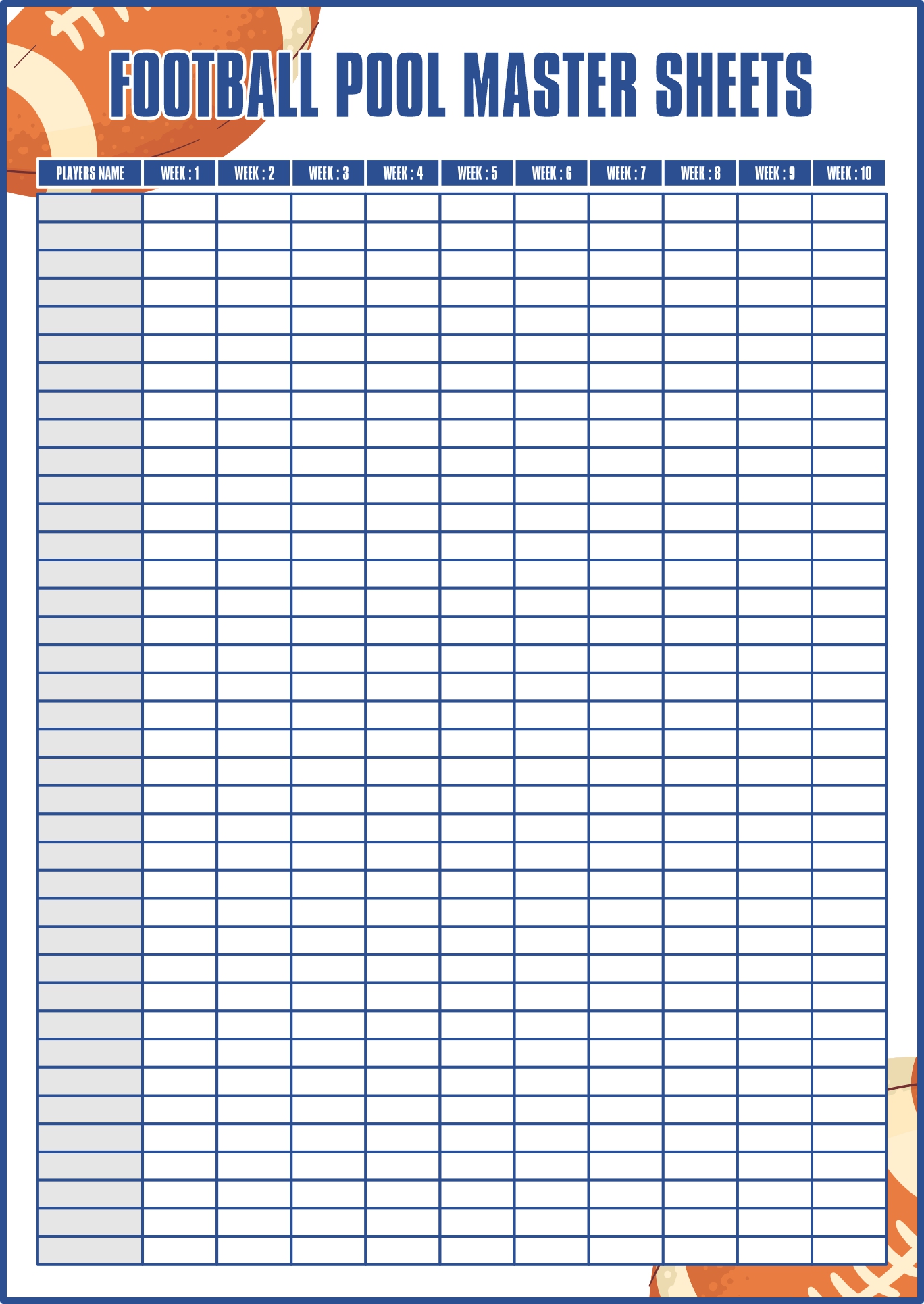 10 Best Printable Football Pool Sheets Printablee