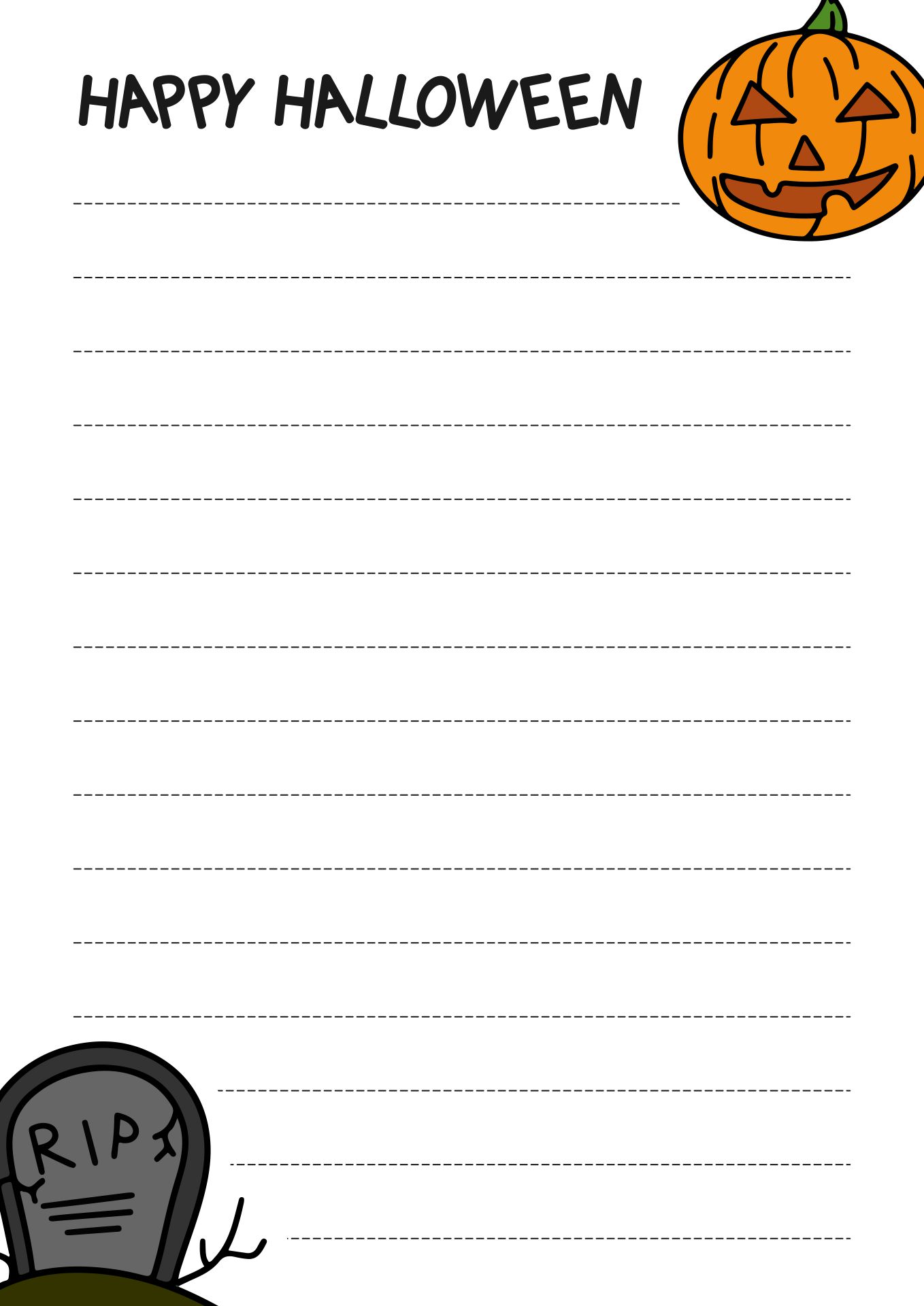 10 Best Halloween Writing Paper Printable Printablee 10 Best Halloween Writing Paper Printable Printablee