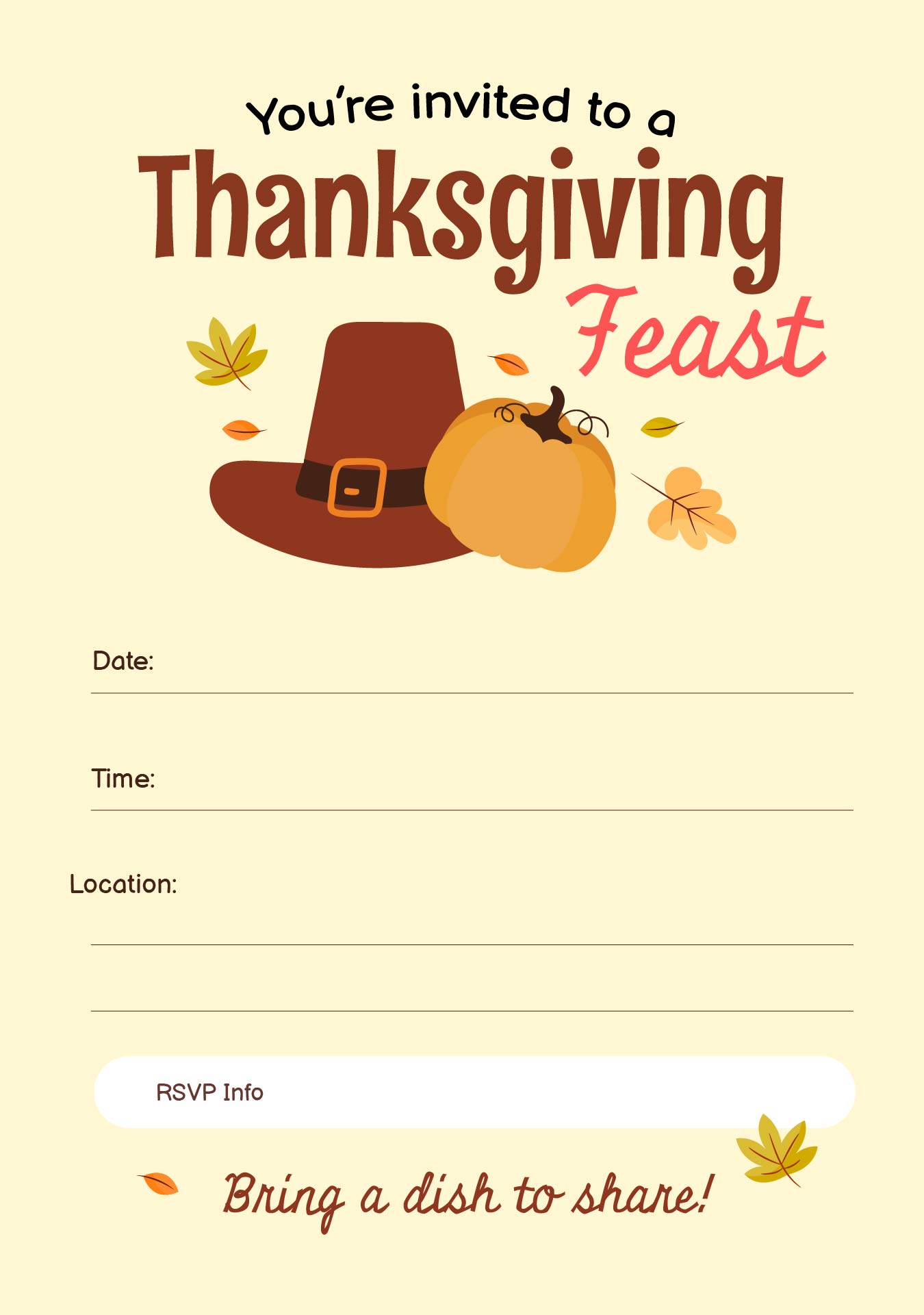 10 Best Free Printable Thanksgiving Flyer Templates Printablee