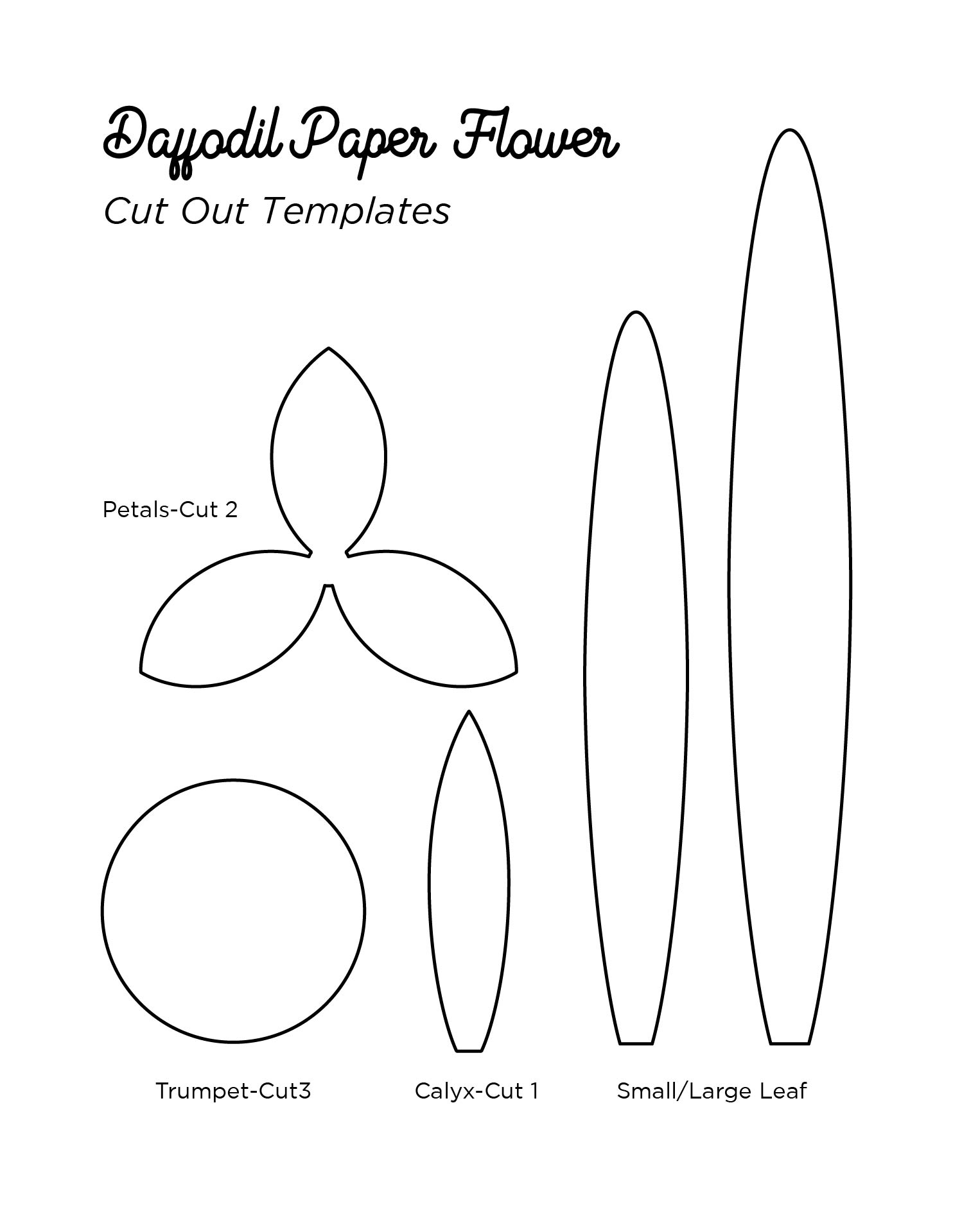 Flower Patterns To Cut Out For Kids
