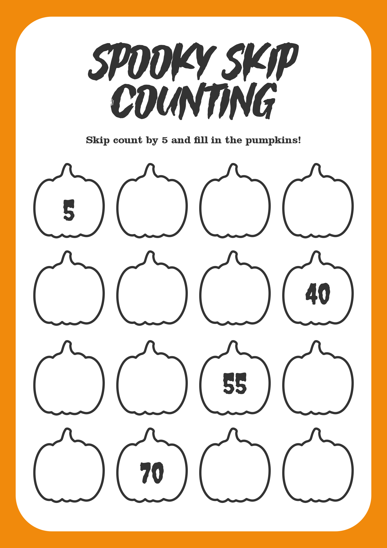 15 Best Halloween Math Printables Grade 1 Printablee