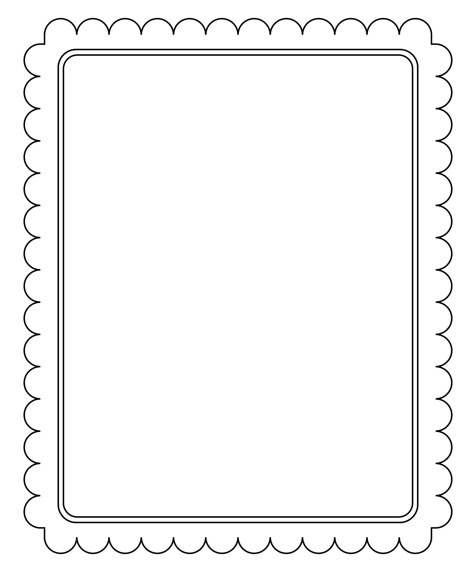 Scalloped Border Rectangle Scalloped Border Rectangle