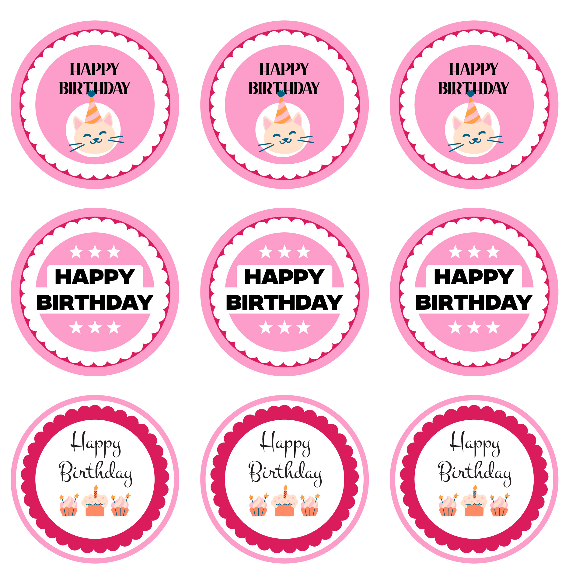 Free Printable Cake Topper Templates
