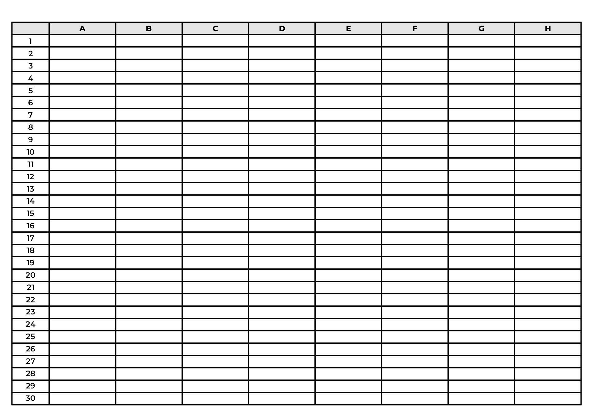 Free Printable Blank Spreadsheet Template Printable Templates