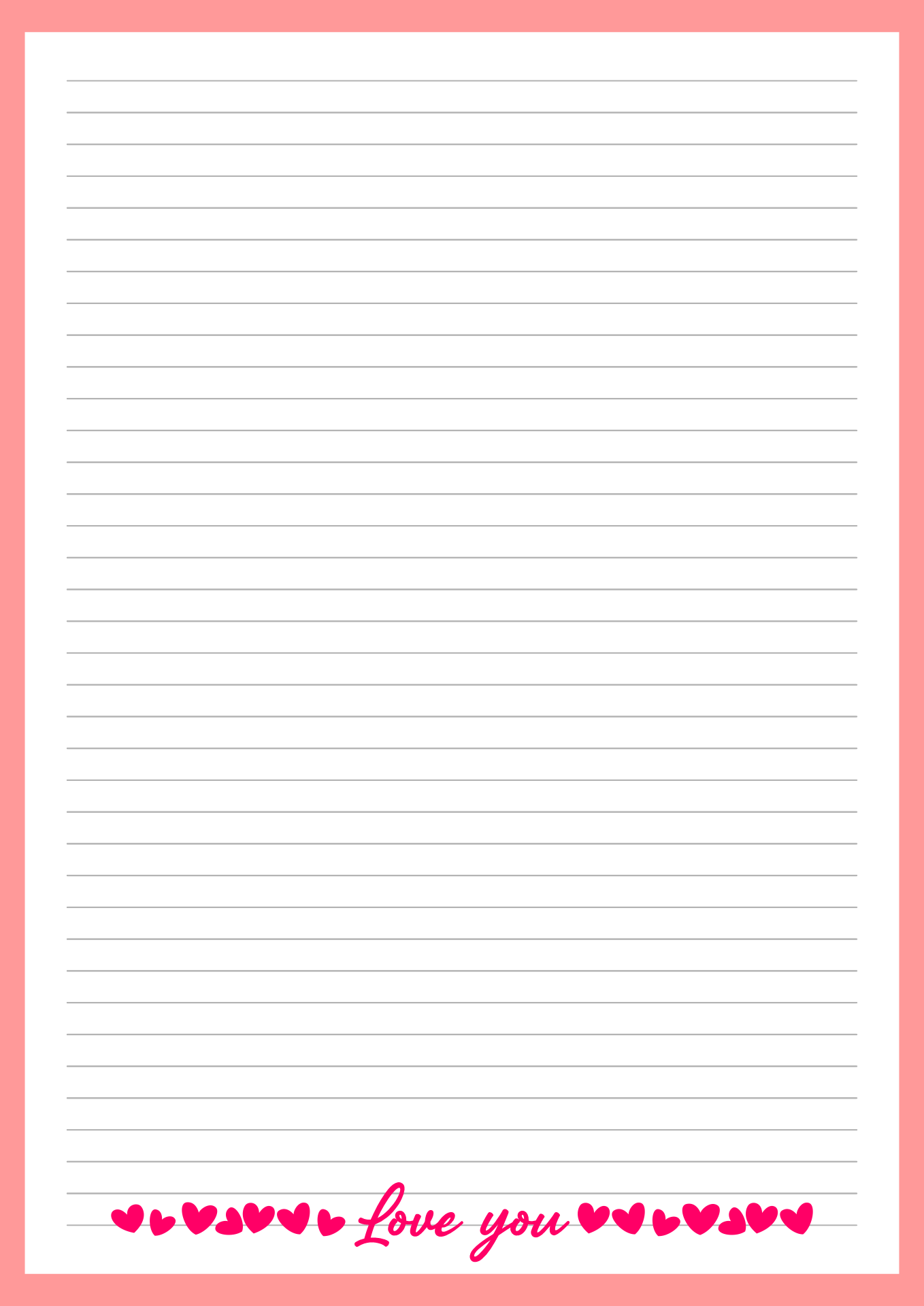Love Letter Paper Printable Printable Word Searches