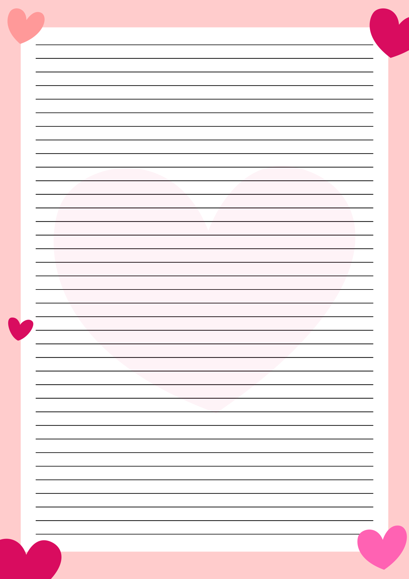 Love Letter Paper Printable Printable Word Searches