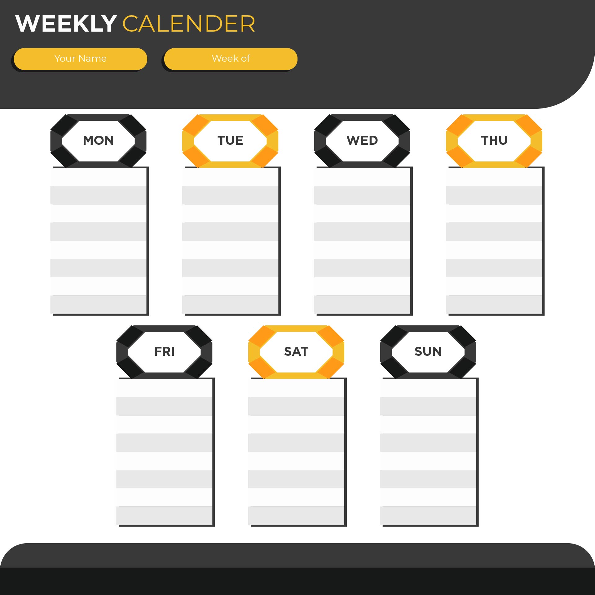 13 Best Printable Weekly Calendar With Time Slots Printablee