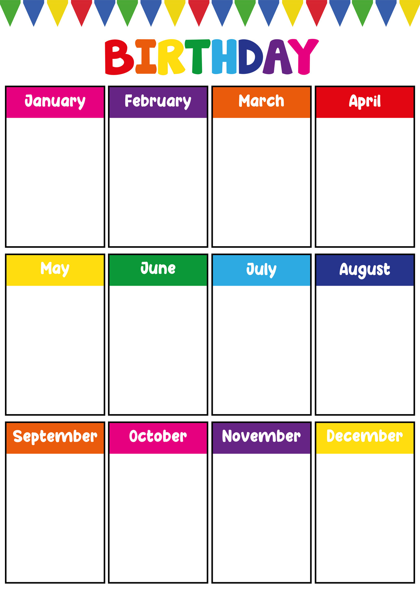 10 Best Printable For Classroom Birthday Charts Printablee