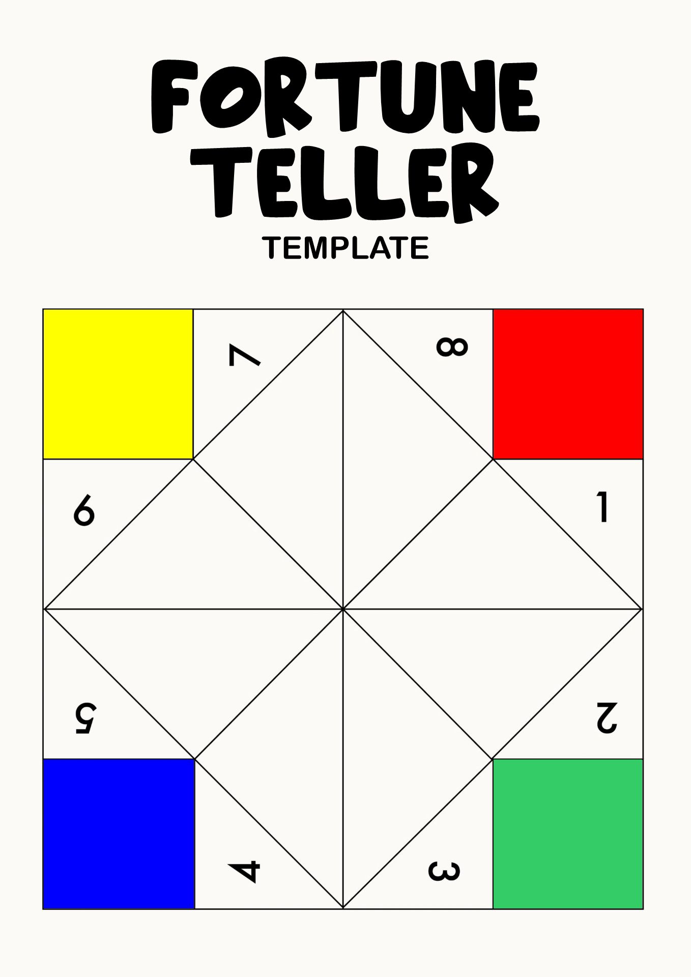 11 Best Blank Printable Fortune Teller Printablee