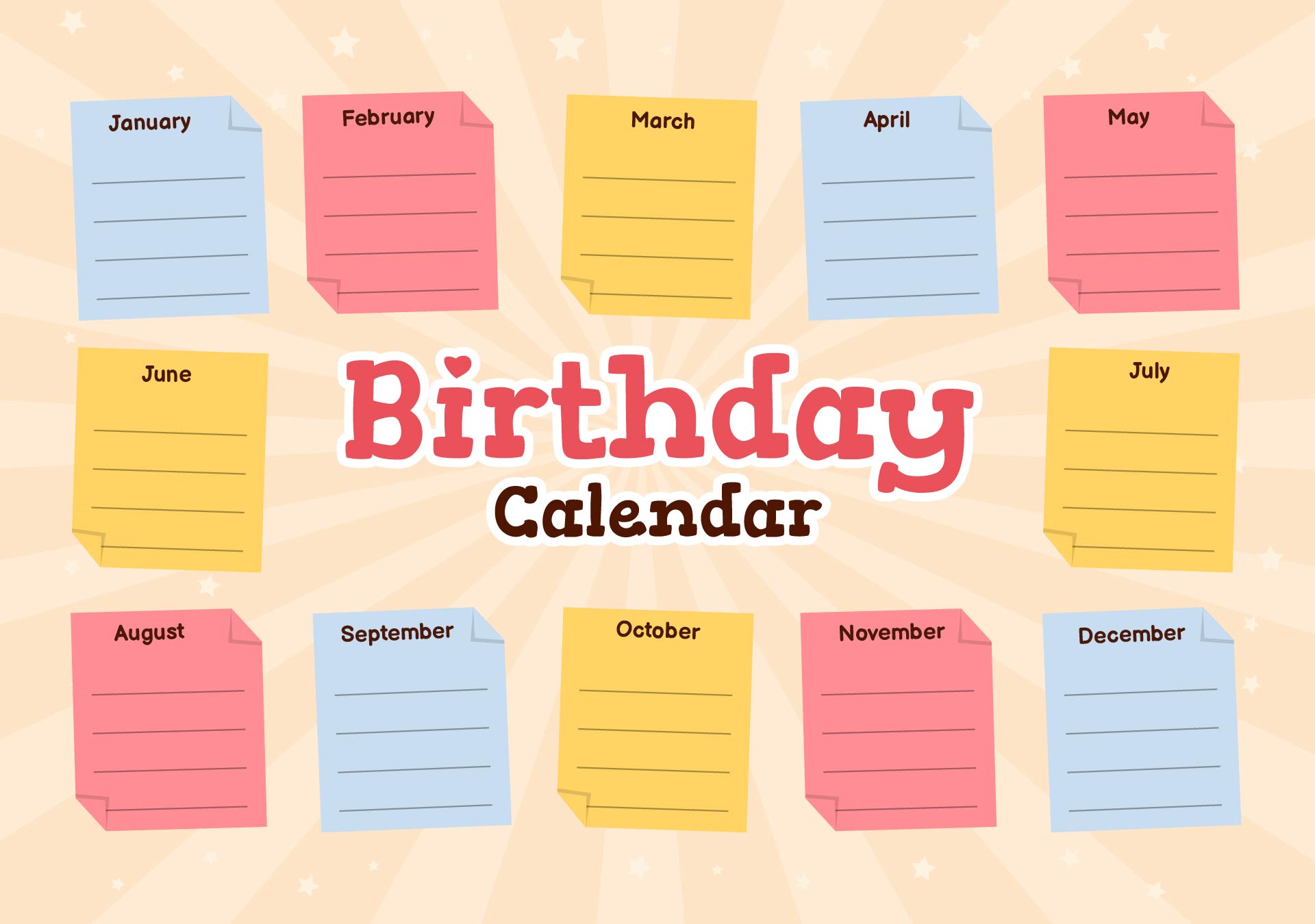10 Best Printable For Classroom Birthday Charts Printablee
