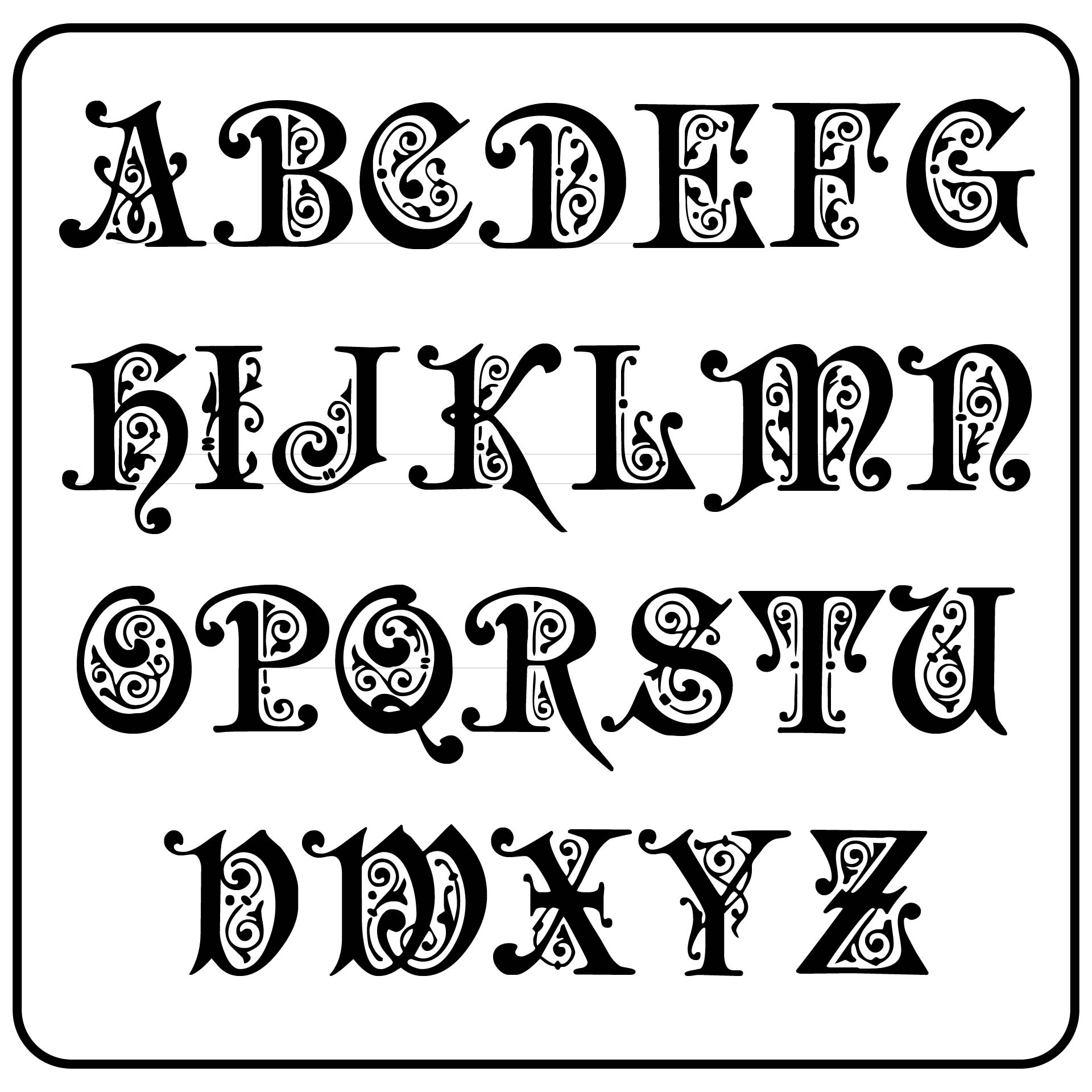 Printable Monogram Letters Printable Monogram Letters