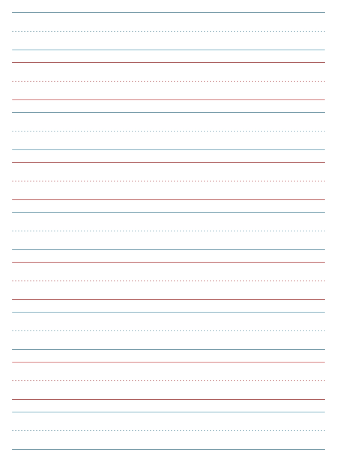 Printable Lined Handwriting Paper