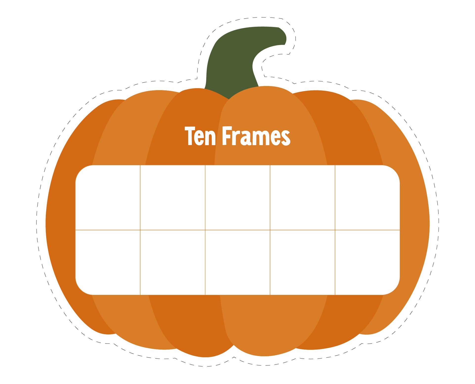 Pumpkin Ten Frames Printable Cards 6 Free PDF Printables Printablee