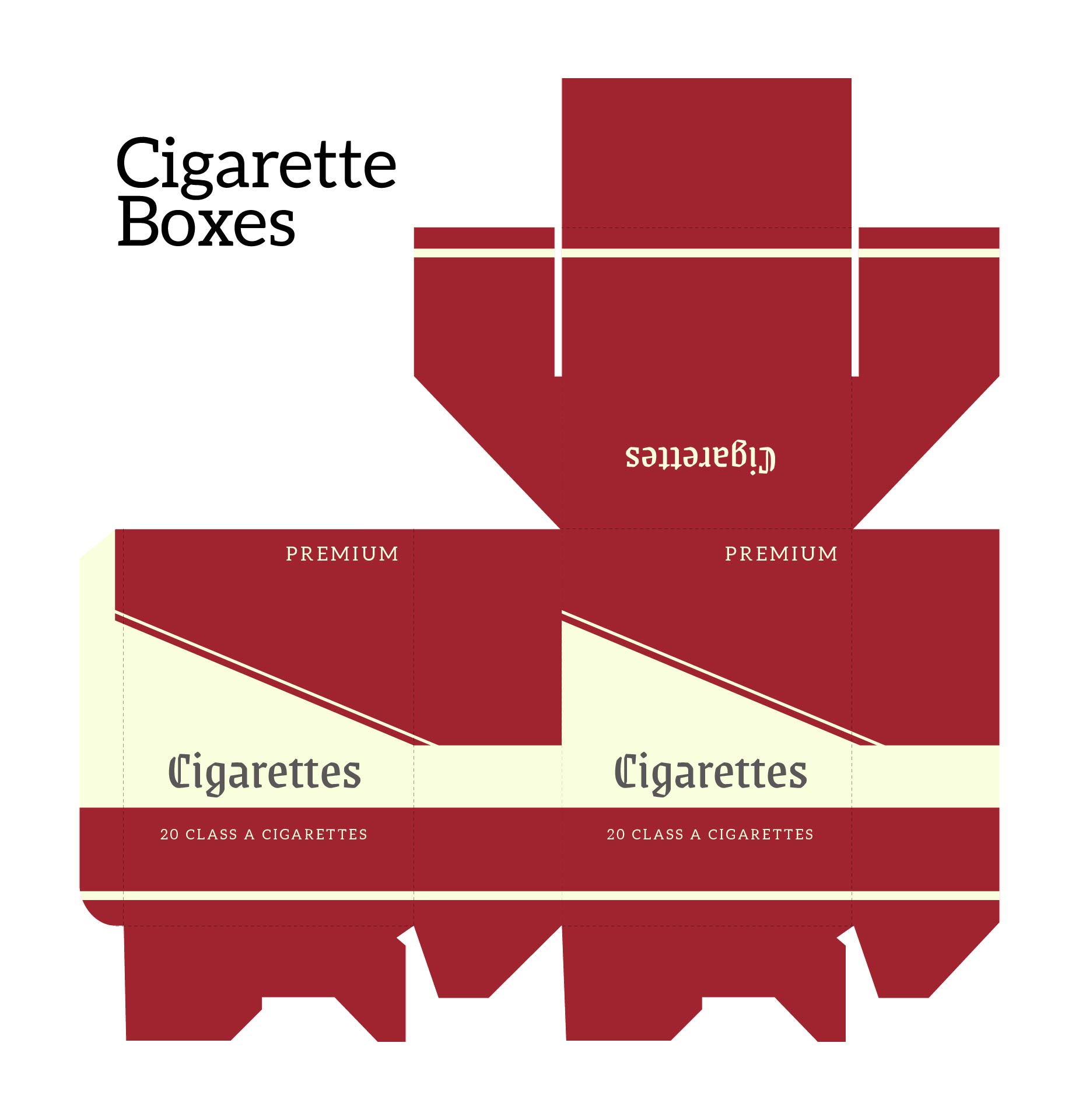 Printable Cigarette Box Template Printable World Holiday