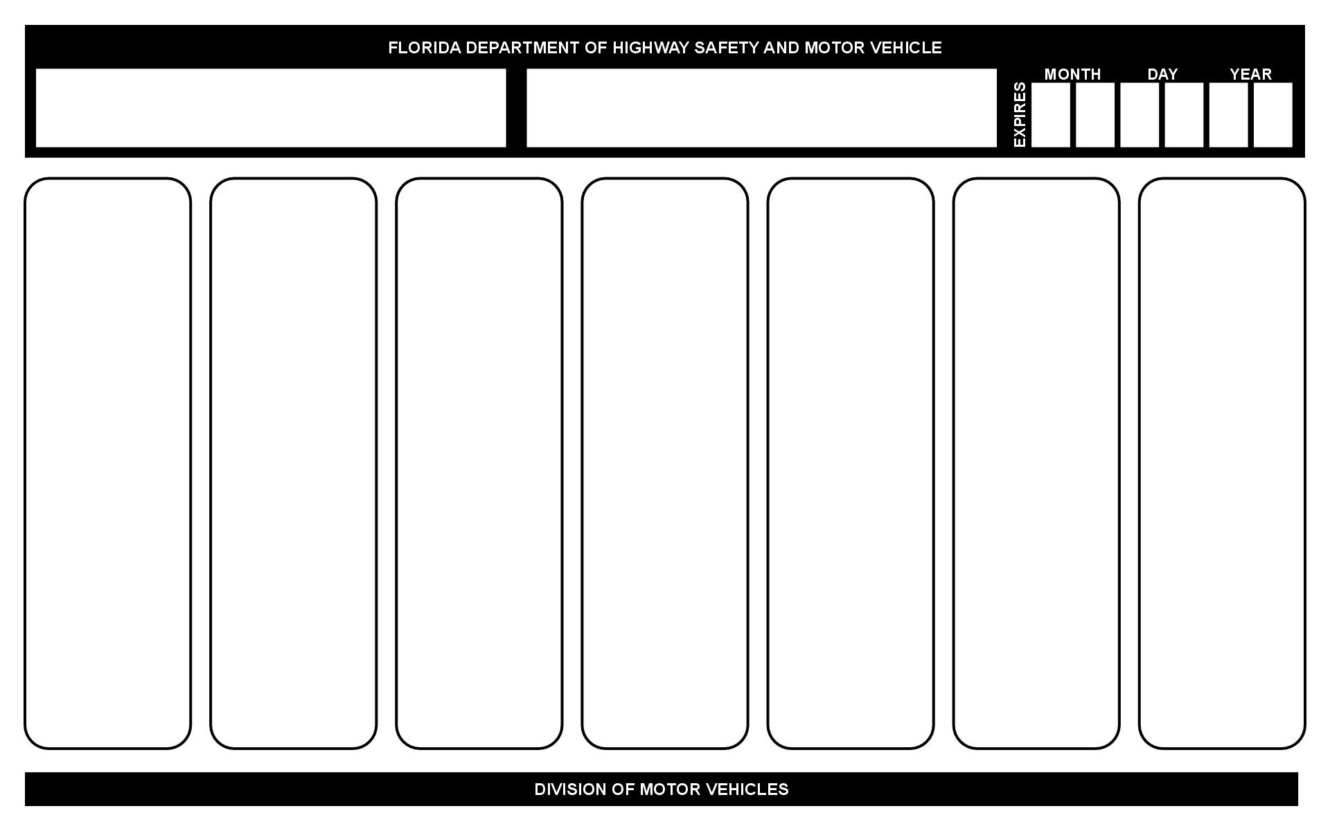 7 Best Printable License Plate Temp Printablee