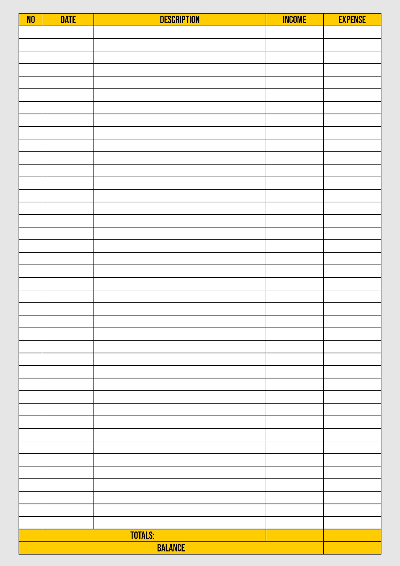 Free Printable Payment Ledger Printable Templates