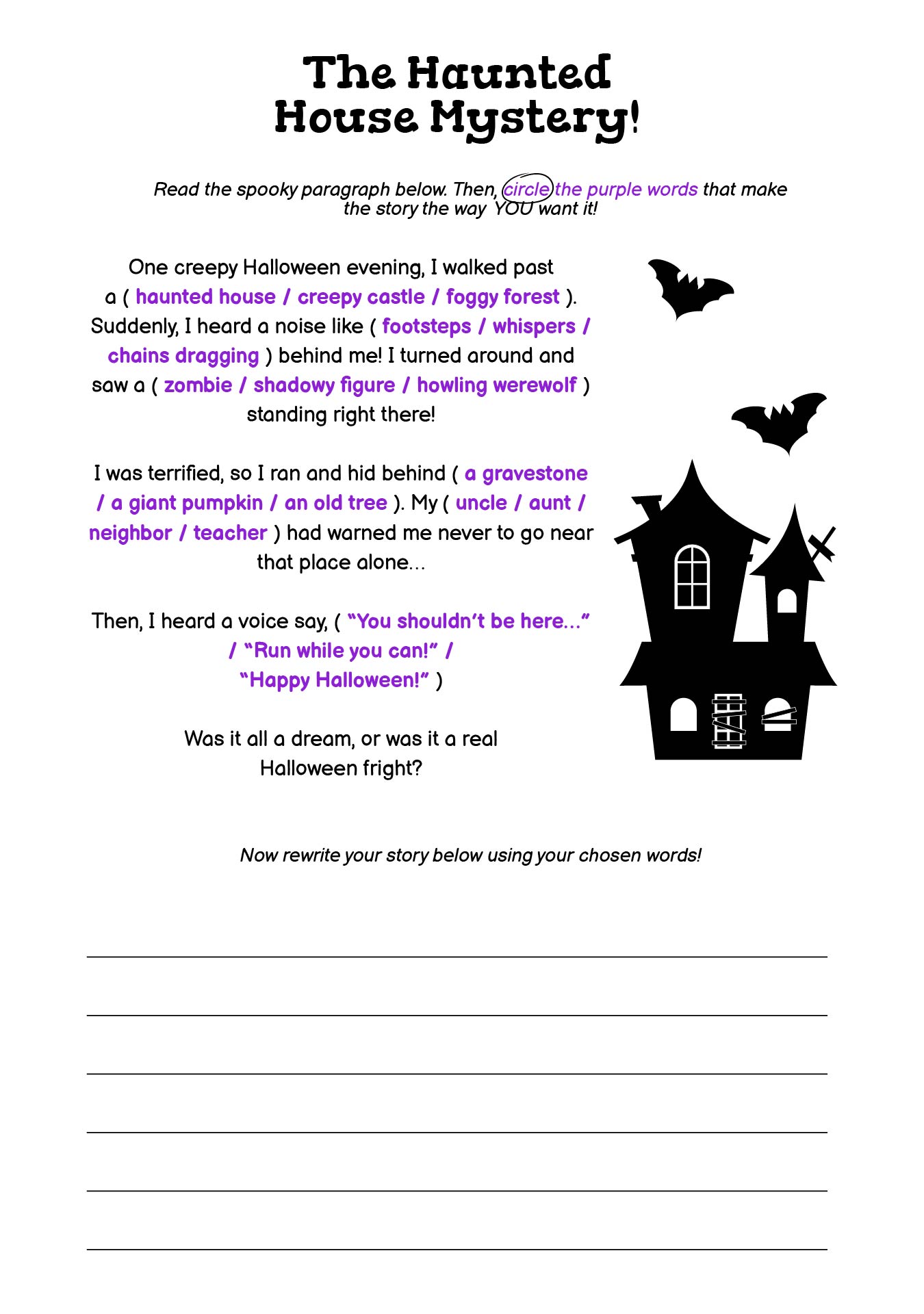 15 Best Printable Halloween Stories For Kids 45 OFF