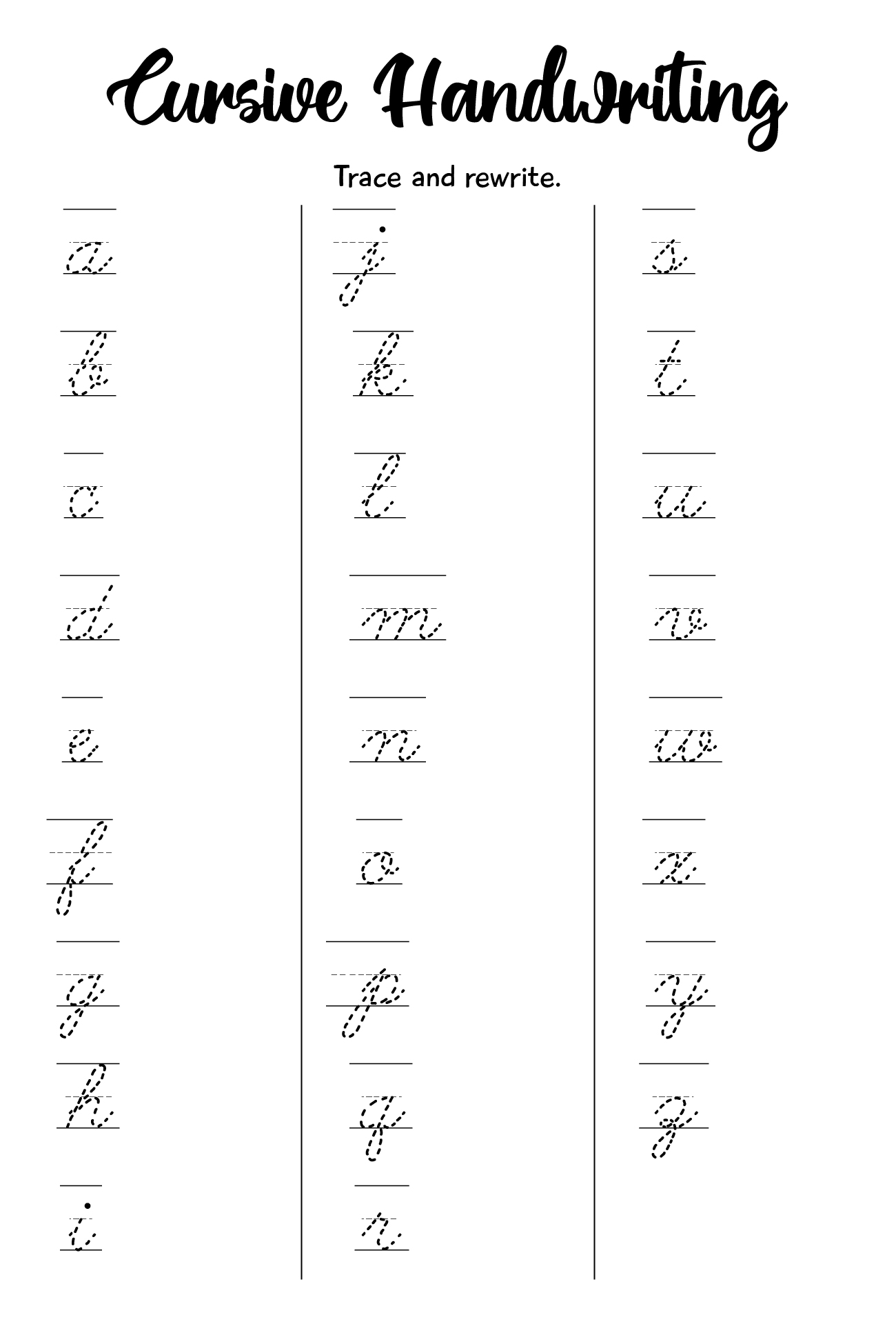 10 Best Printable Alphabet Worksheets AZ Printablee