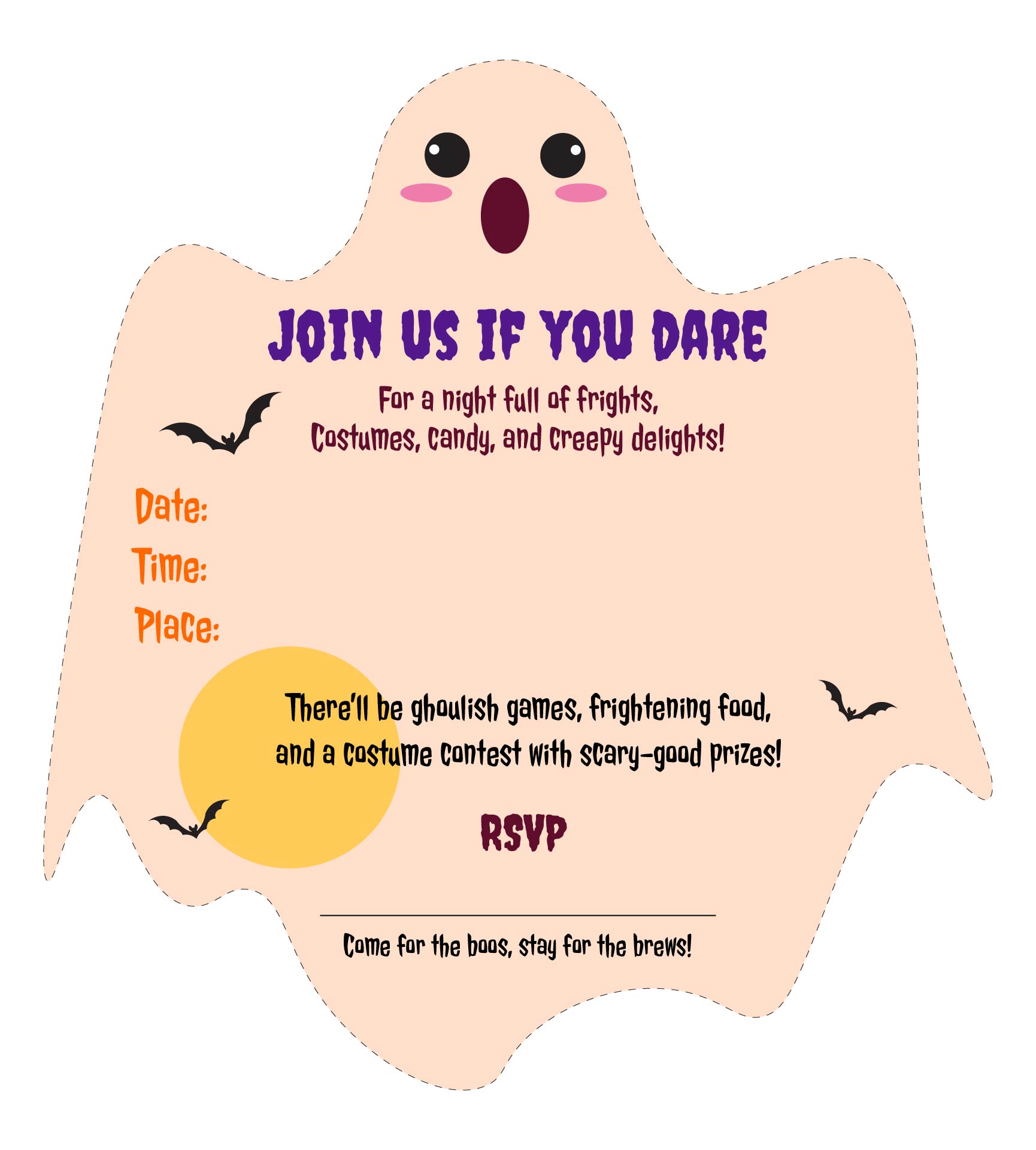15 Best Free Printable Halloween Birthday Invitations Printablee