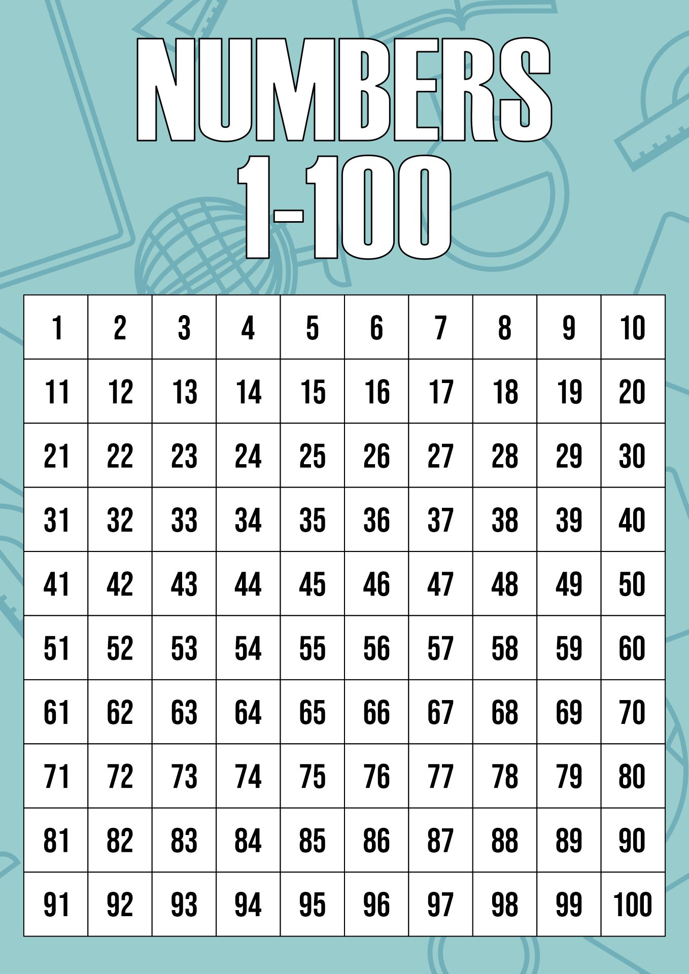 10 Best Traceable 100 Chart Printable Printableecom Number Worksheets 