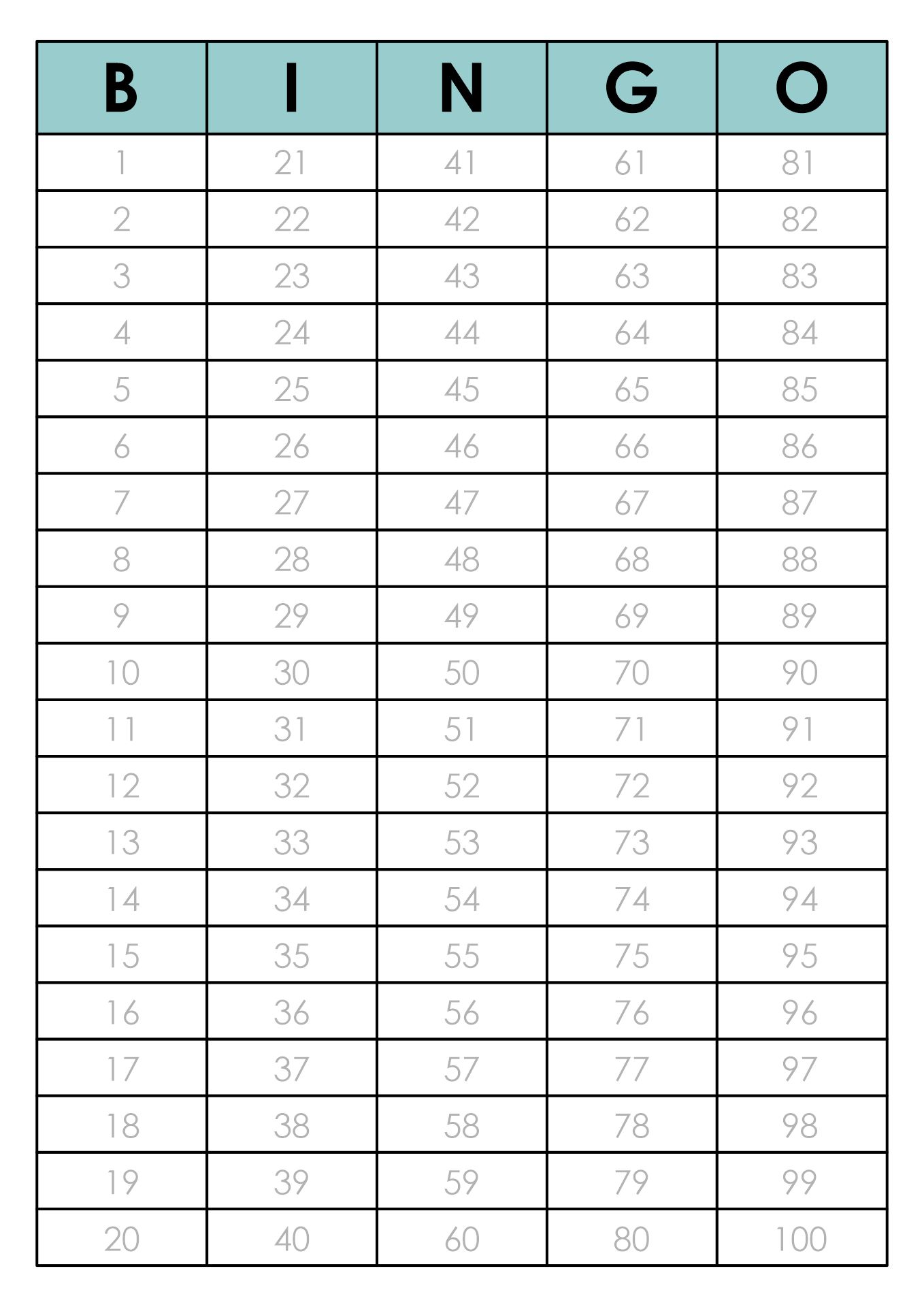 Free Printable Bingo Cards Pdf Free Printable And Virtual Number 
