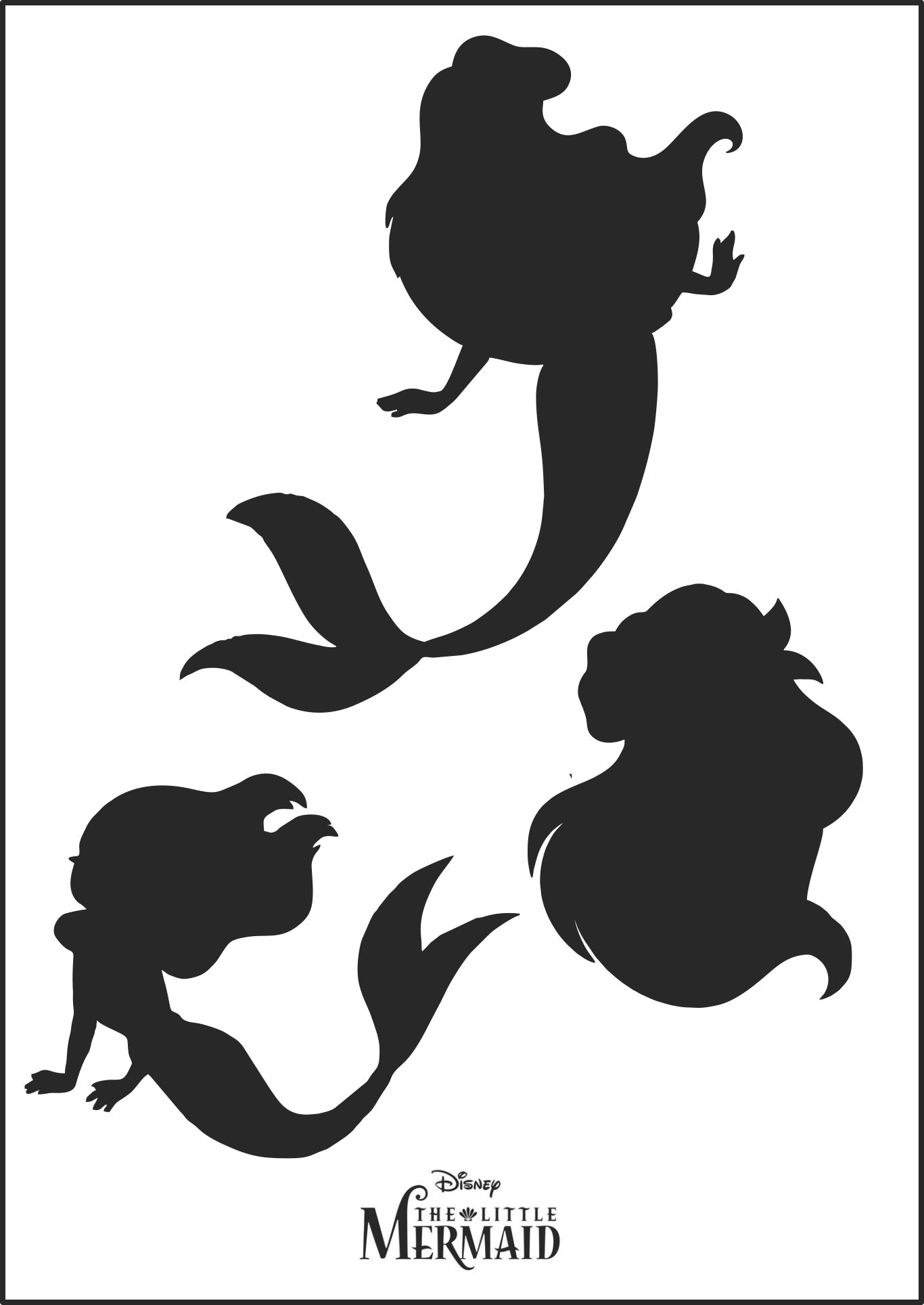 10 Best Little Mermaid Printable Stencils Printablee