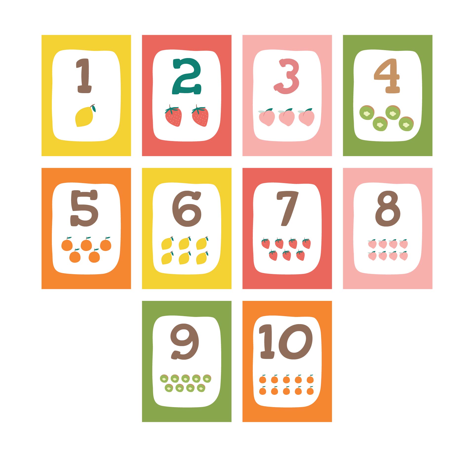 Printable Number Flash Cards