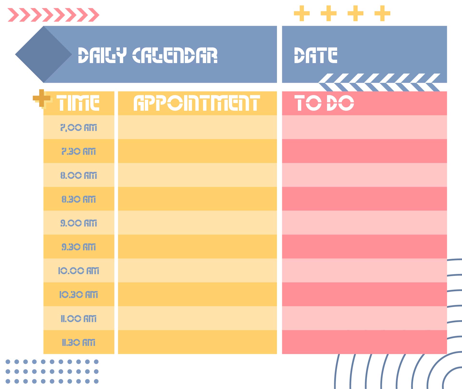 10 Best Printable Daily Blank Calendar Template PDF For Free At Printablee