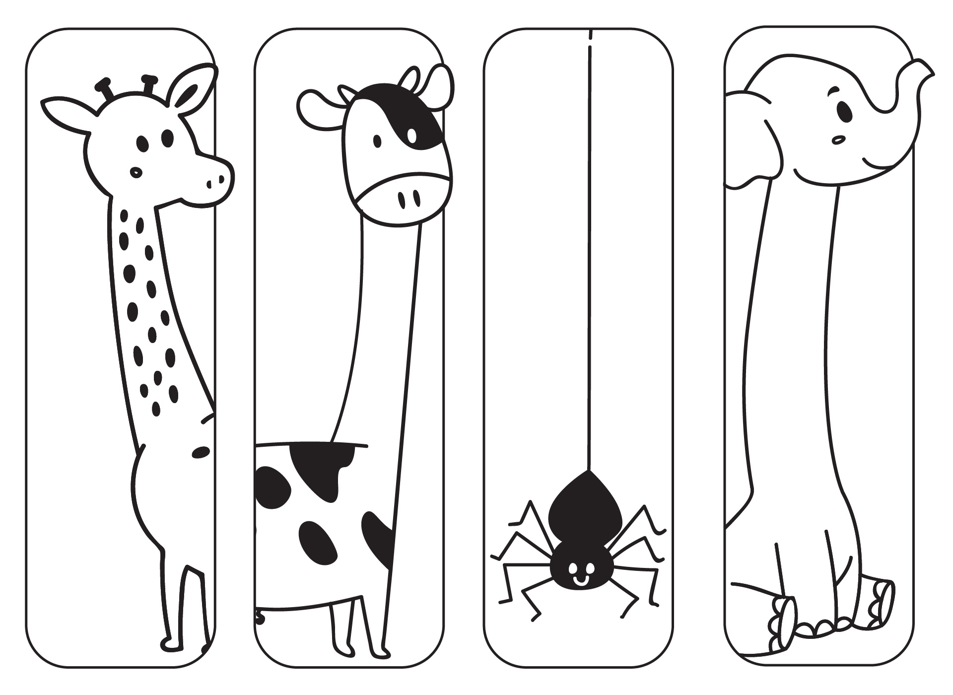 Cute Free Printable Bookmarks To Color