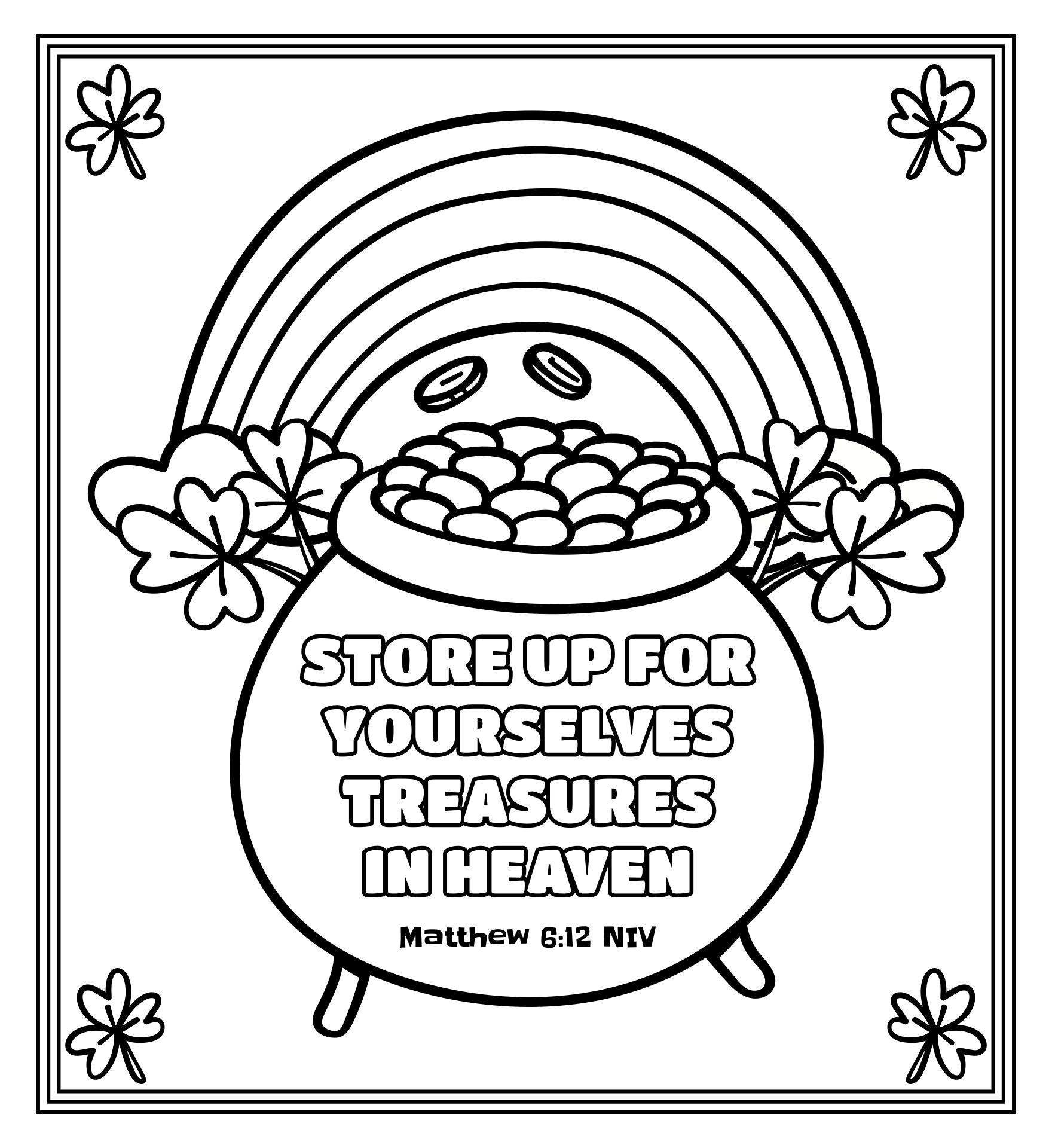 Store Up Treasures In Heaven Coloring Pages Store Up Treasures In Heaven Coloring Pages