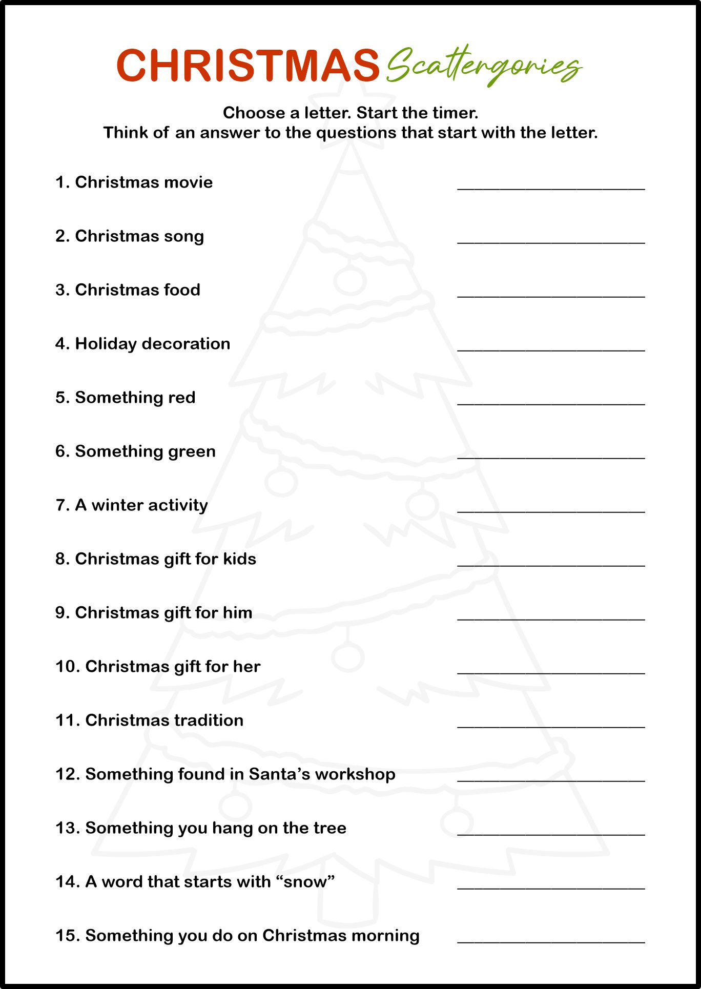 Printable Christmas Board Games