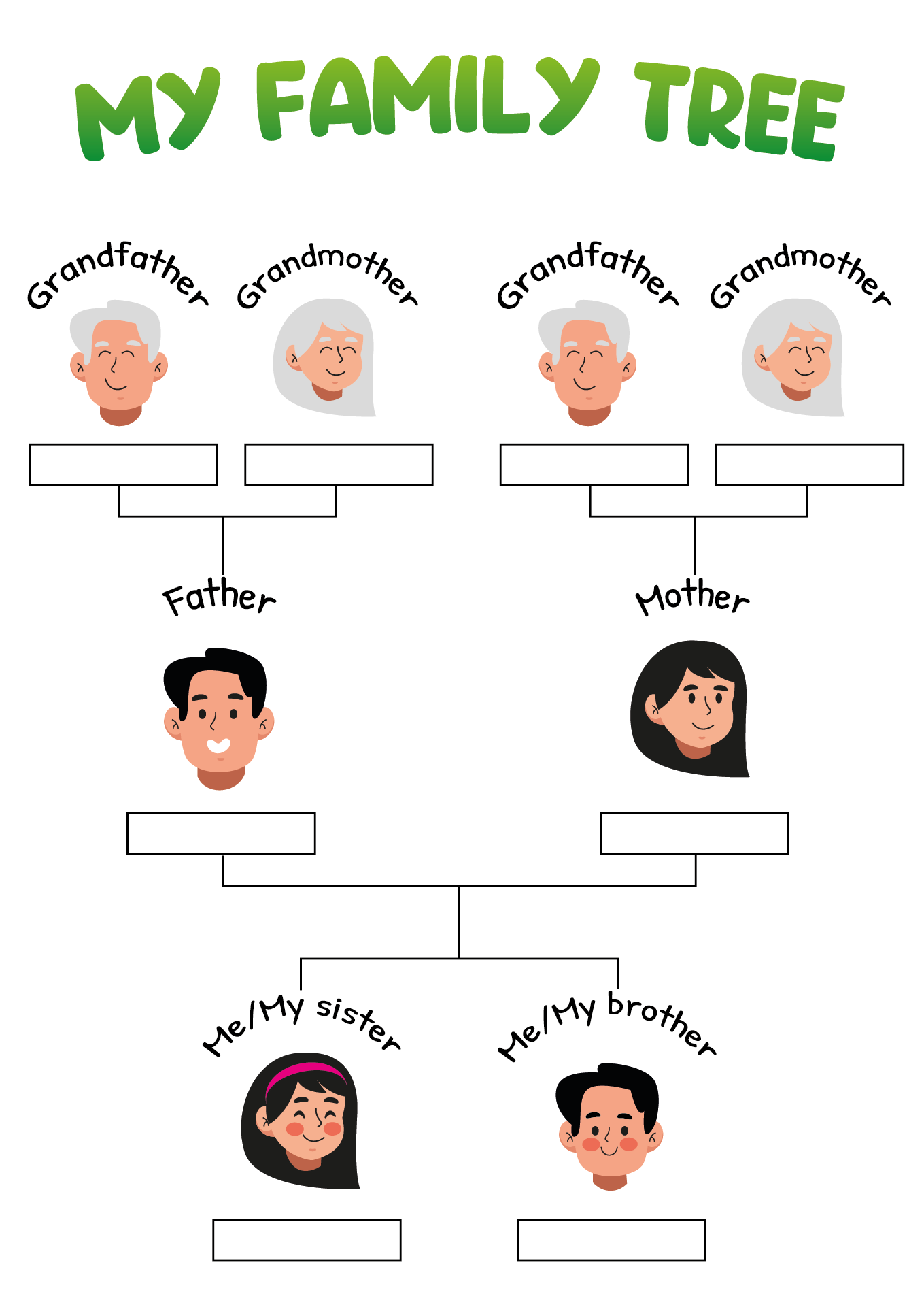 Family Tree Template Siblings