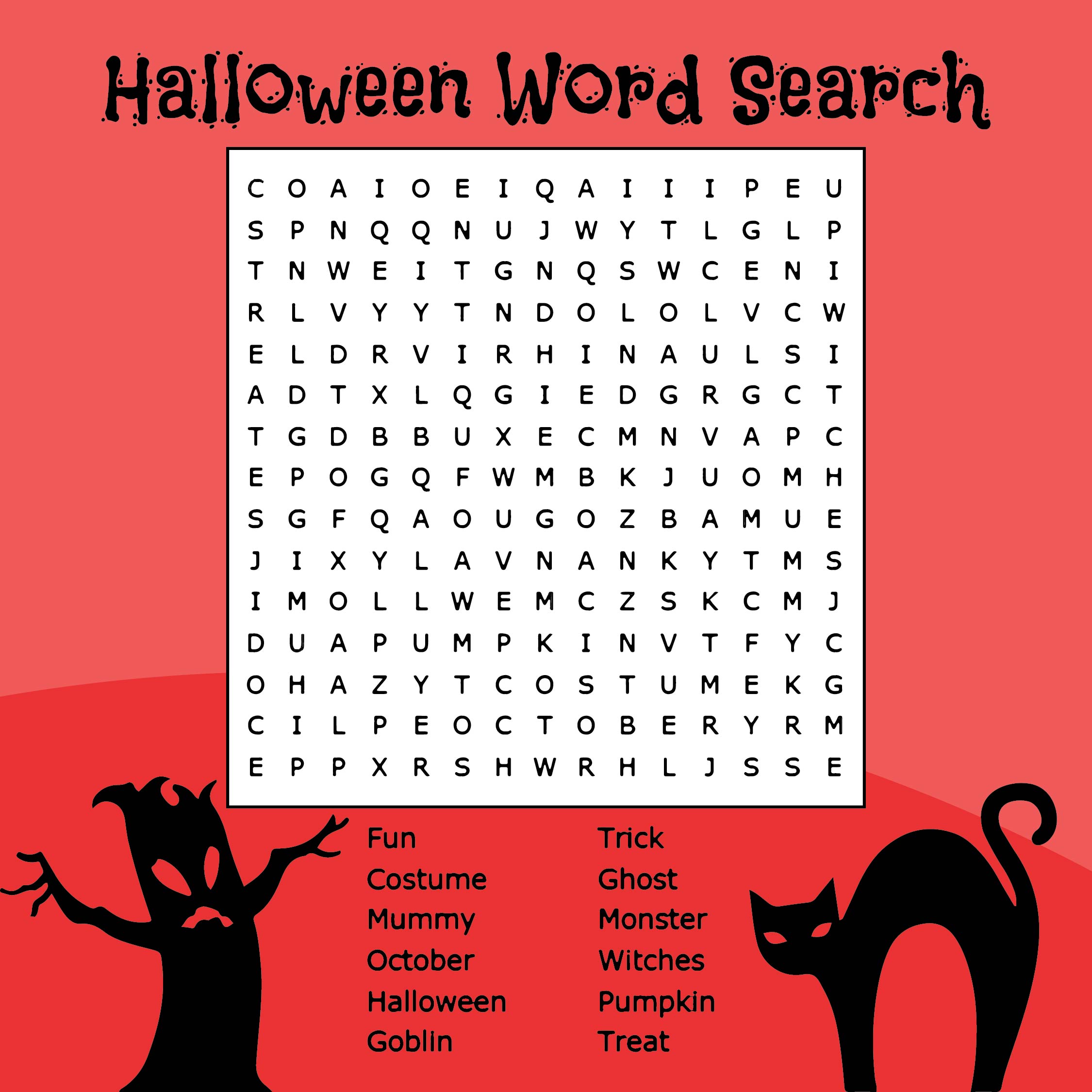 Free Halloween Printables Word Search - Word Search Maker Free Halloween Printables Word Search - Word Search Maker