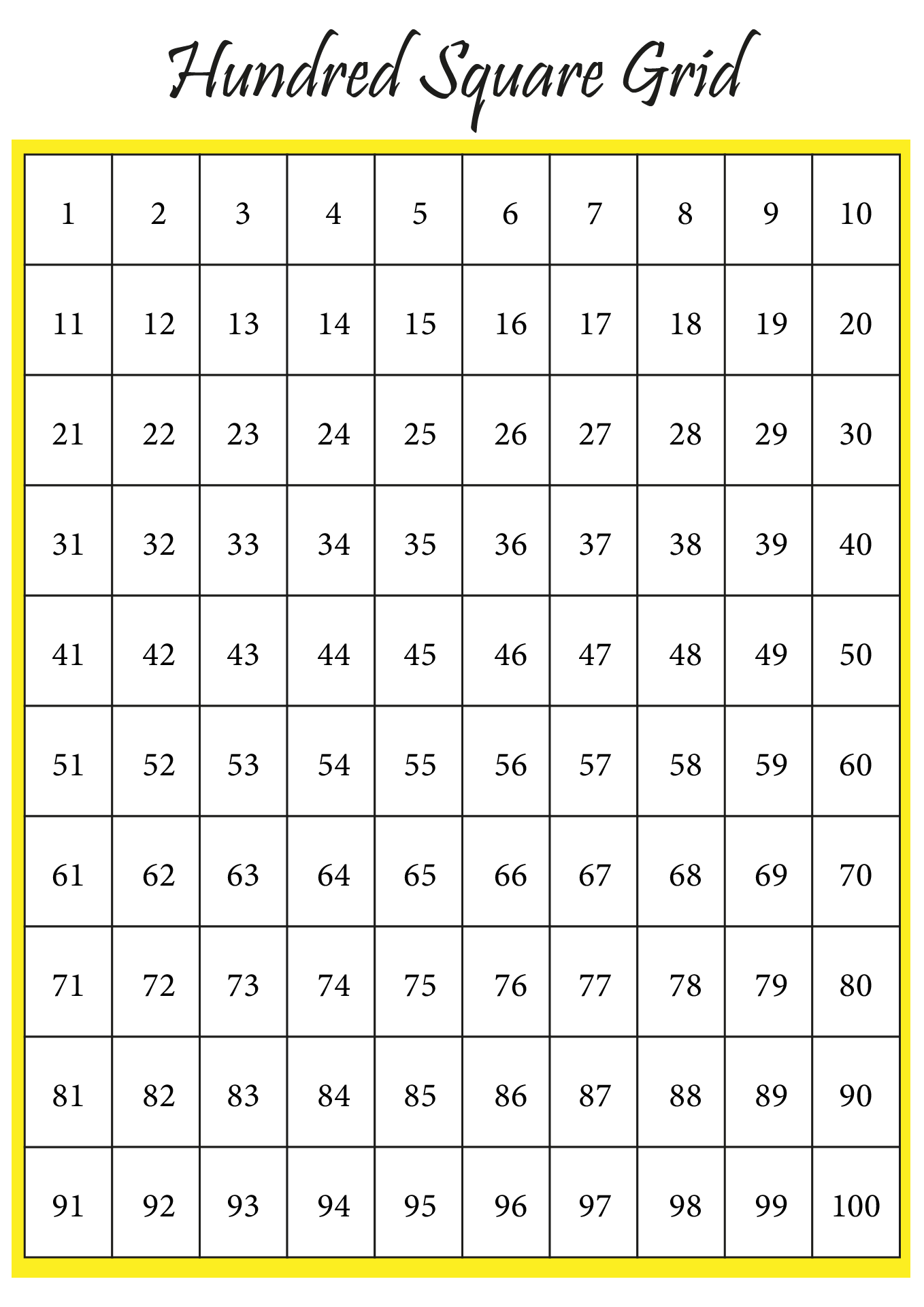 16 Best Printable Number Grid 1 100 PDF For Free At Printablee